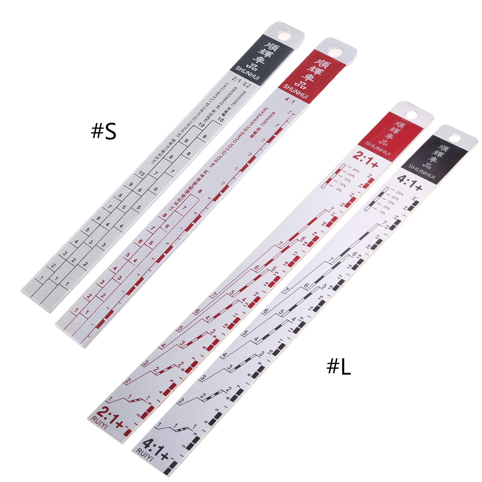 jklymm Standard Paint Ruler Paint Ratio Ruler Paint Mixing Ruler ...