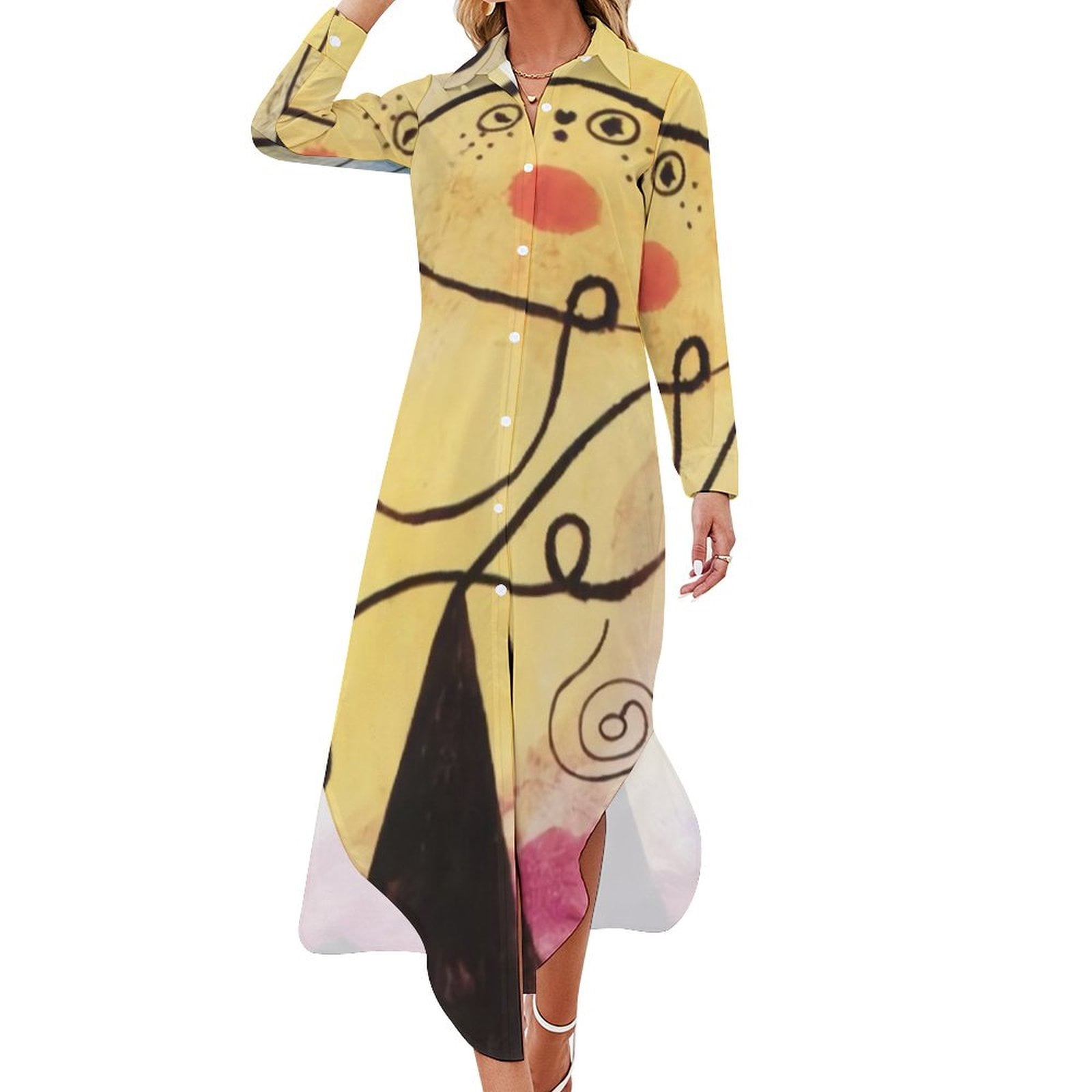 joaN mirO Long Sleeved Shirt Dress dresses summer woman dresses for ...