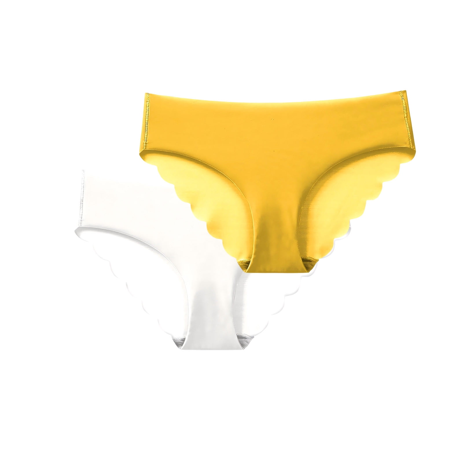 jobturf 2 Pack Seamless Underwear for Women Wave Edge Ice Silk Hipster ...