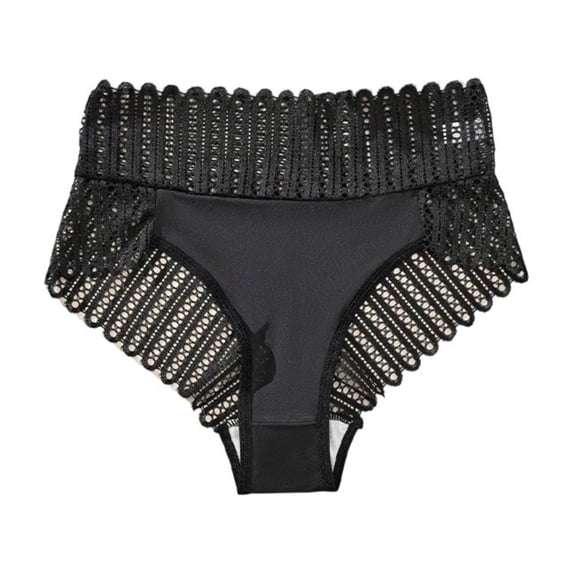jobturf Cotton Underwear for Women Sheer Mesh High Waisted Lace Briefs ...