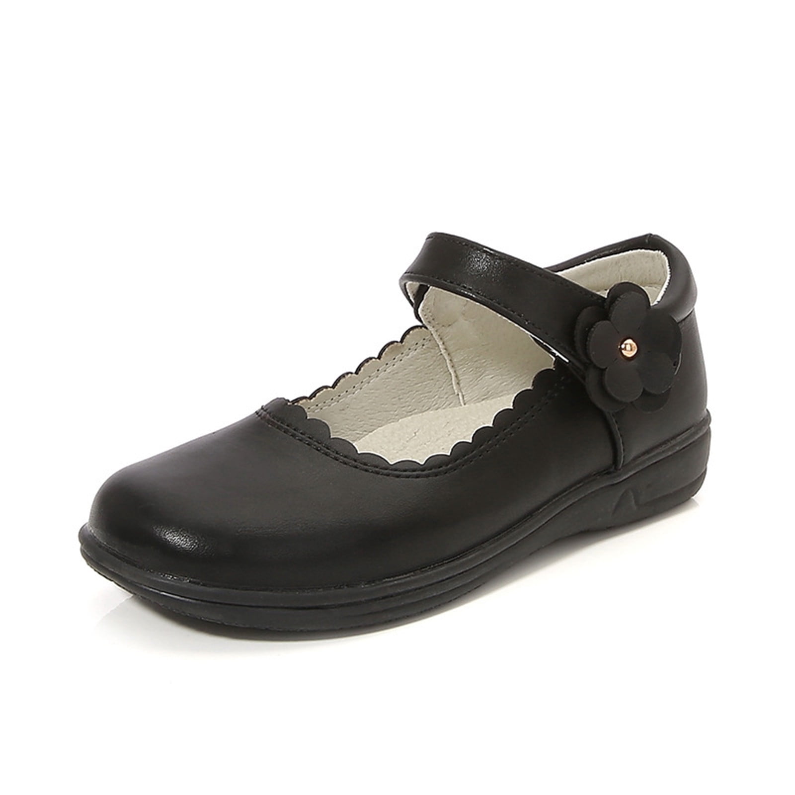 jobturf Girls Mary Janes Flats School Uniform Dress Shoes Ankle Strap ...
