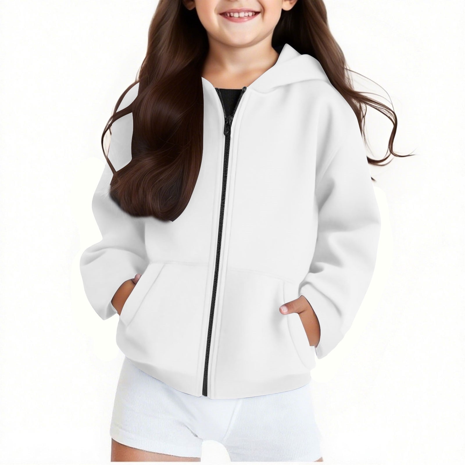 jobturf Hoodies for Girl Cute Full Zip Long Sleeve Sweatshirts For ...