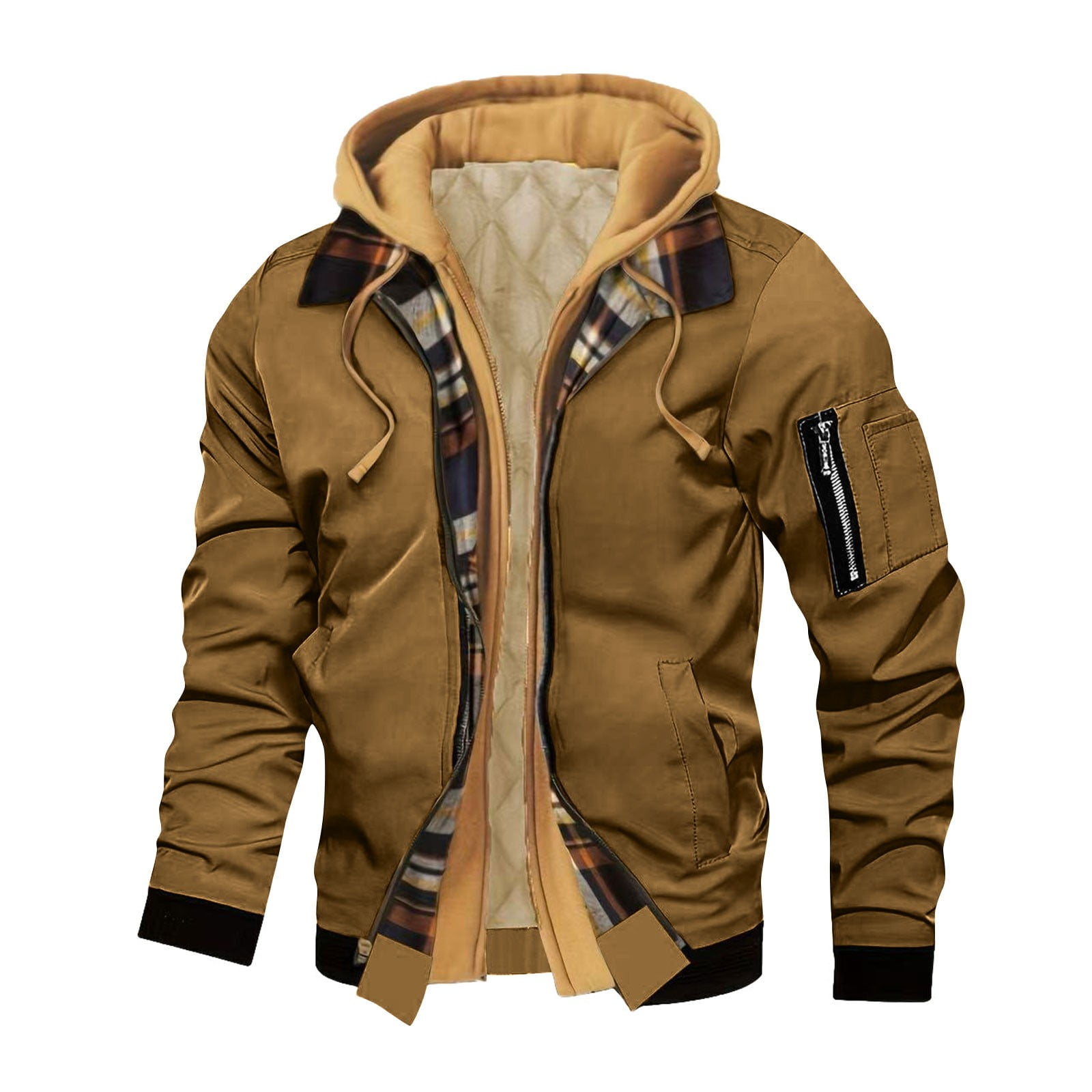 jobturf Hoodies for Men Workwear Style Zip up Jacket Long Sleeve Going ...