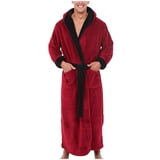 jobturf Mens Bathrobe Long Sleeve Bleted Hooded Spa Robe Casual Soft ...