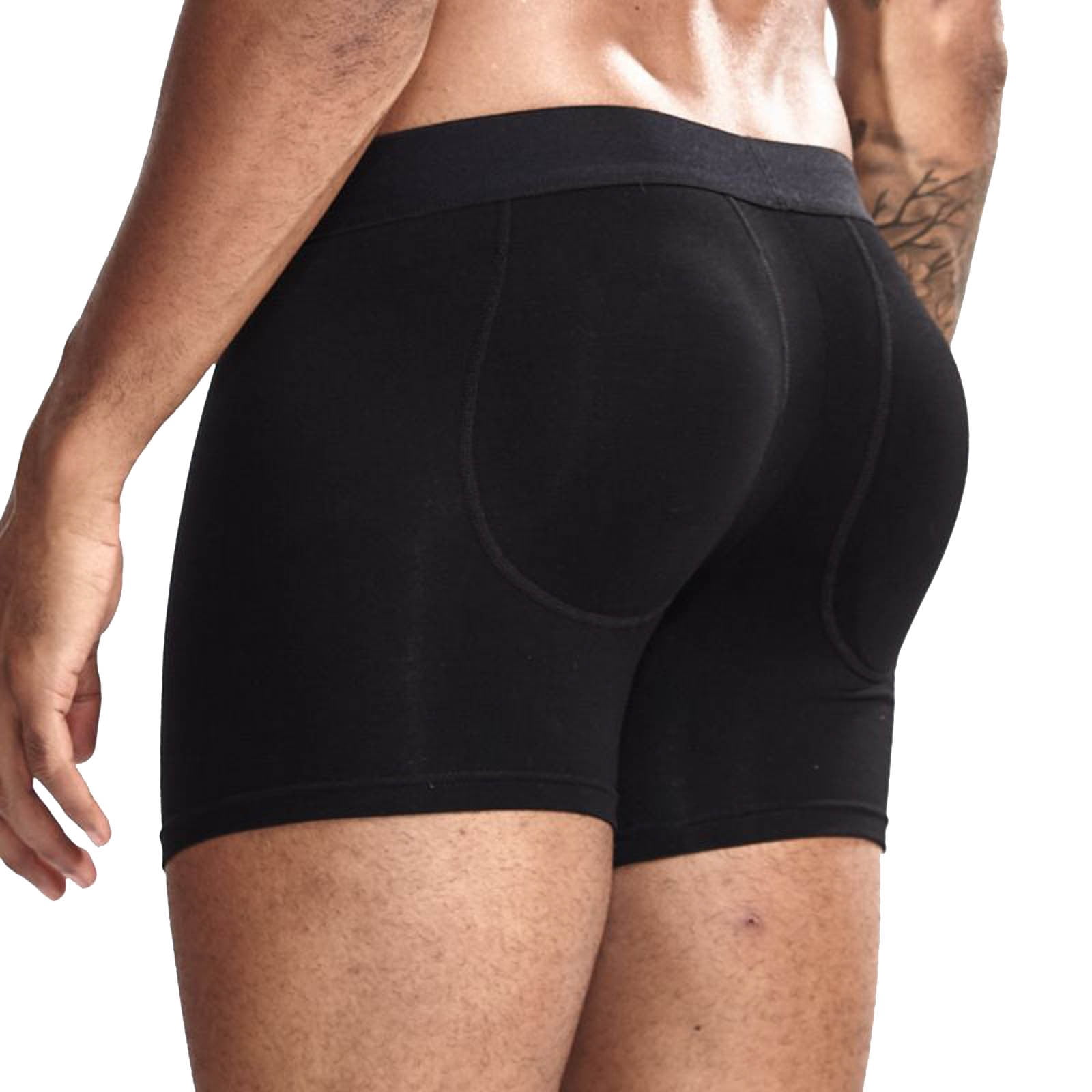 jobturf Mens Boxer Briefs Padded Butt Lifter Mid Rise Cotton Underwear ...