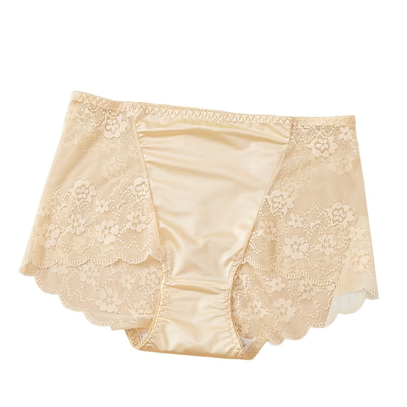 jobturf Plus Size Underwear for Women Scalloped Edge Lace Panties No ...