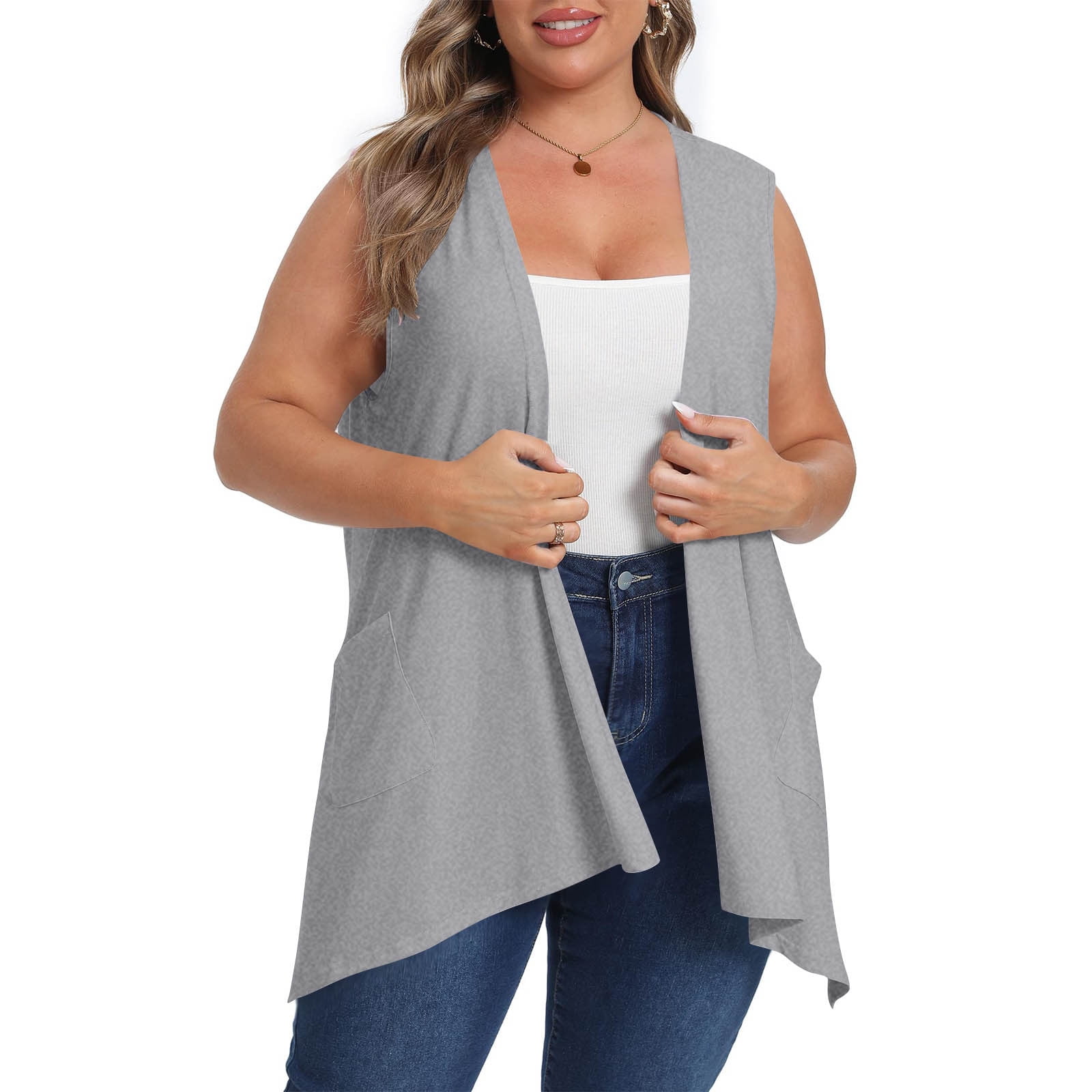 jobturf Puls size Vest for Women Lightweight Open Front Sleeveless ...