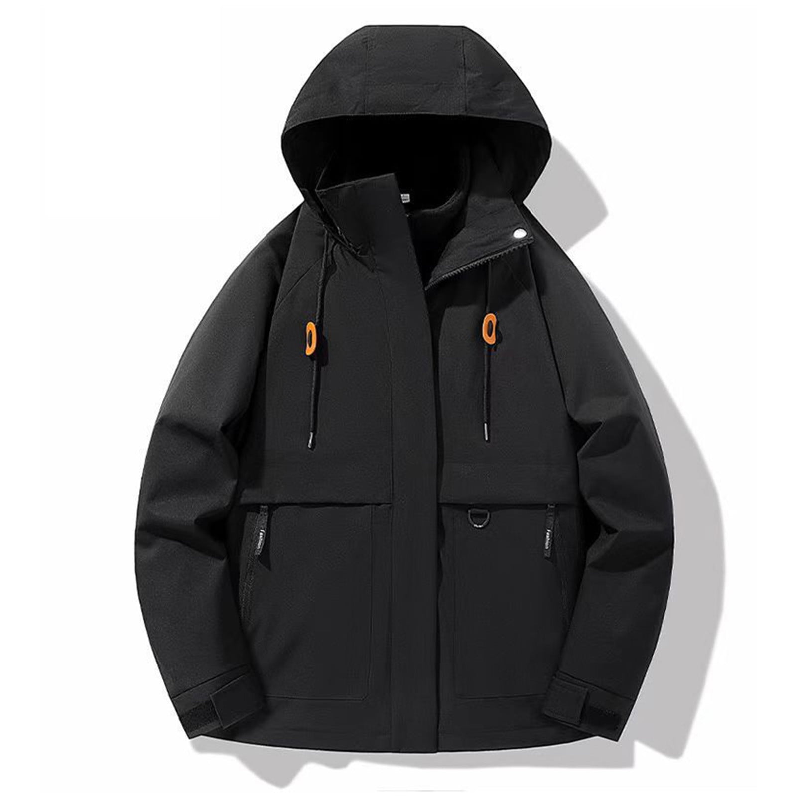 jobturf Rain Jacket Women with Drawstring Hood Waterproof Windbreaker ...