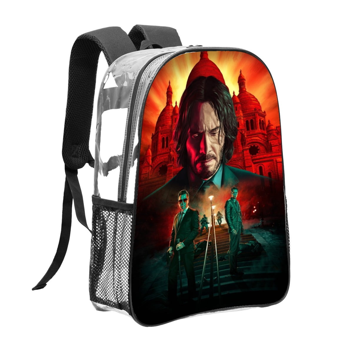 john wick Pattern Transparent Backpack Lightweight And fashionable ...