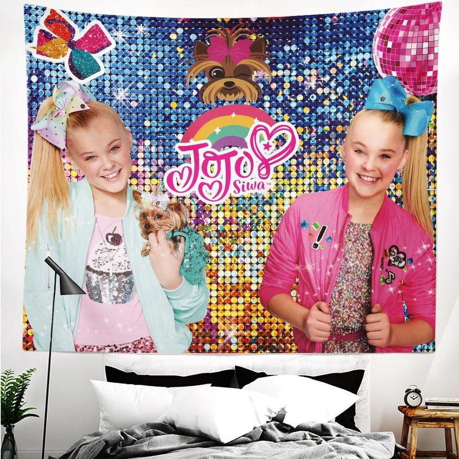 jojo siwa disco Tapestry Wall Hanging For Boys Bedroom Girl Backdrop ...