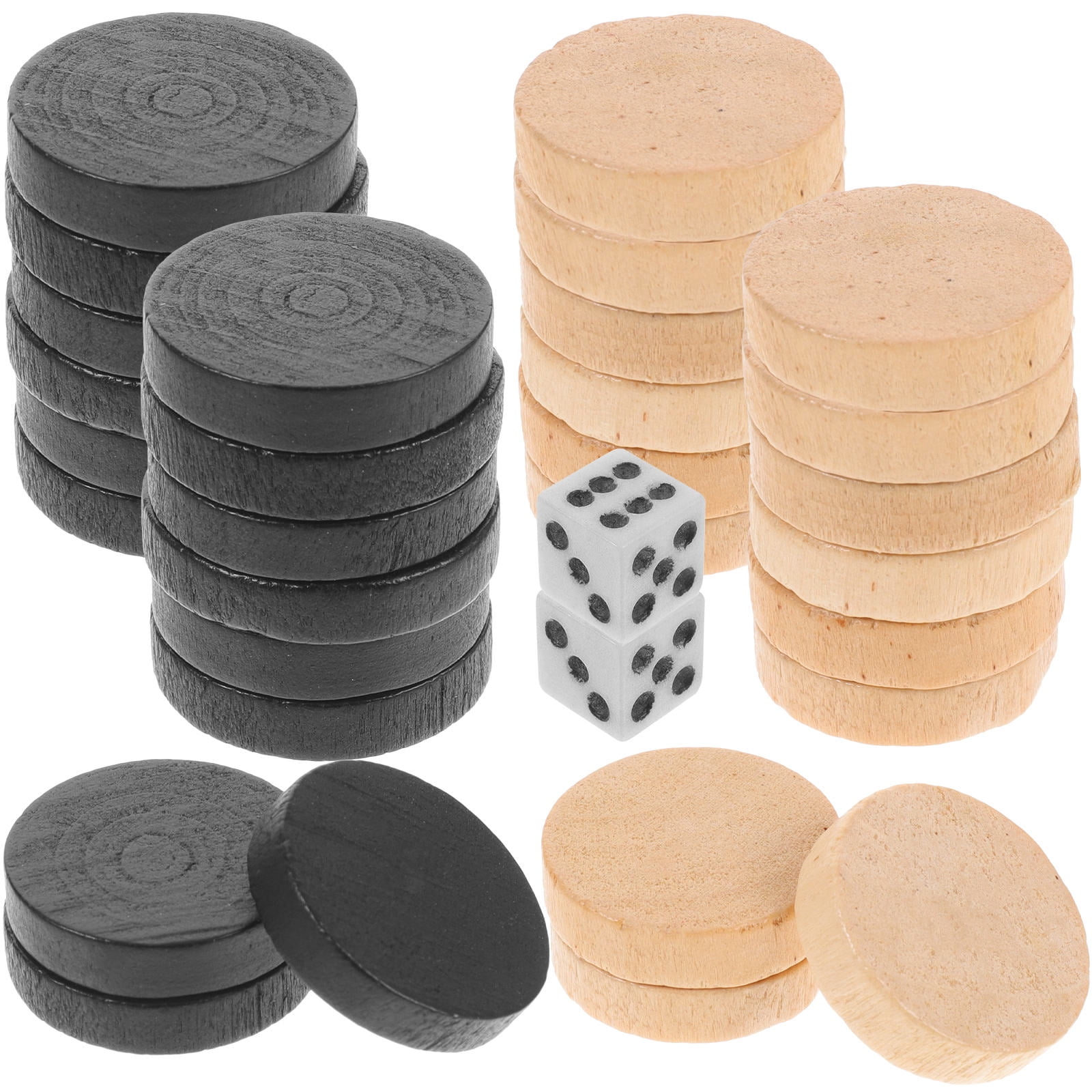 jojofuny 1 Set Wooden Board Game Replacement Pieces for and Checkers ...