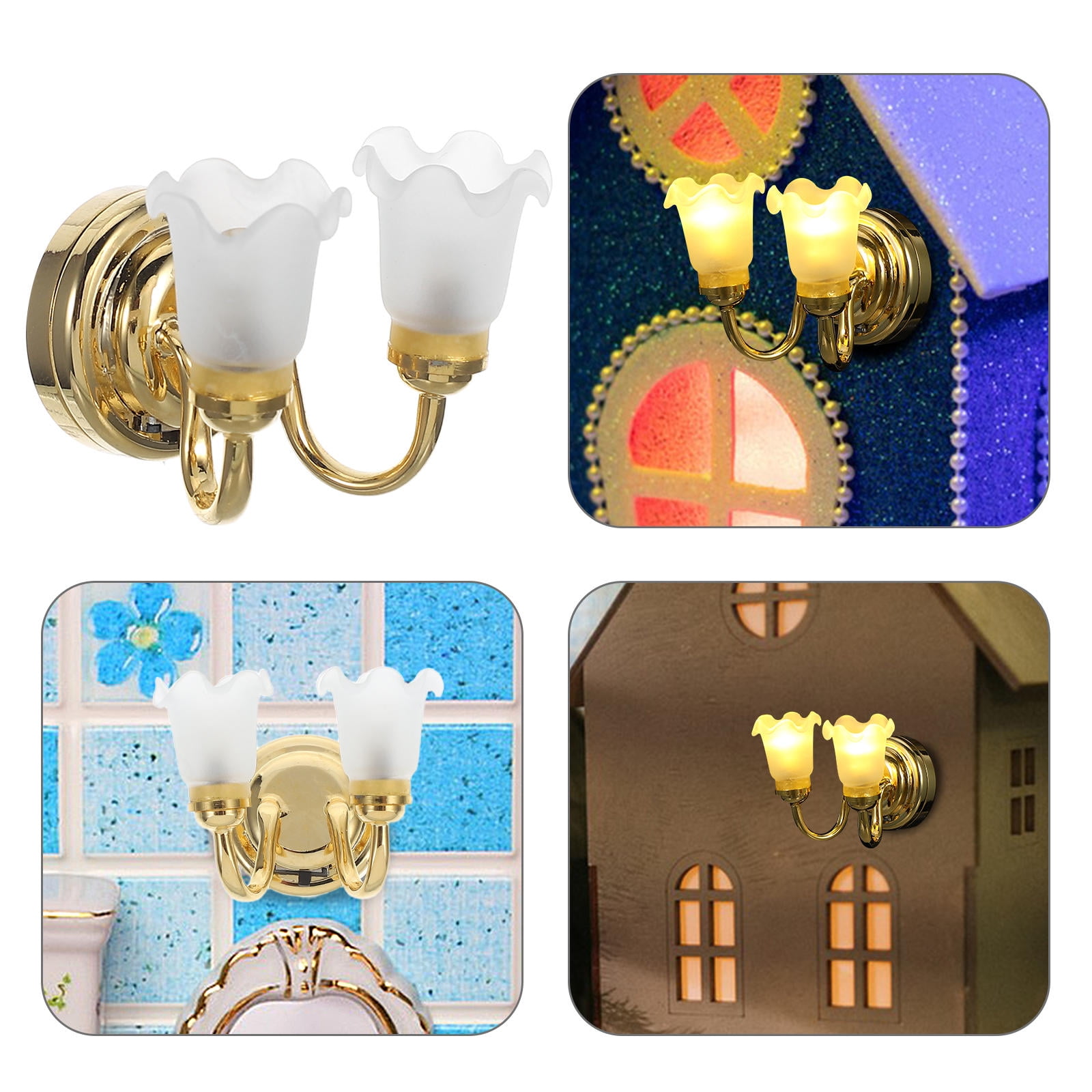 jojofuny 1Pcs Miniature House Accessories Miniature Led Lights 2.8*3 ...
