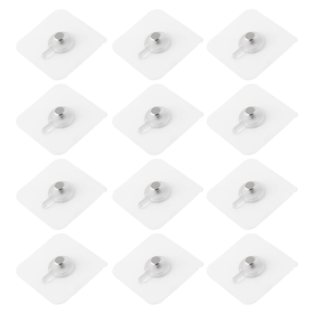 jojofuny 20Pcs Adhesive Wall Hooks For Hanging Pictures Transparent ...