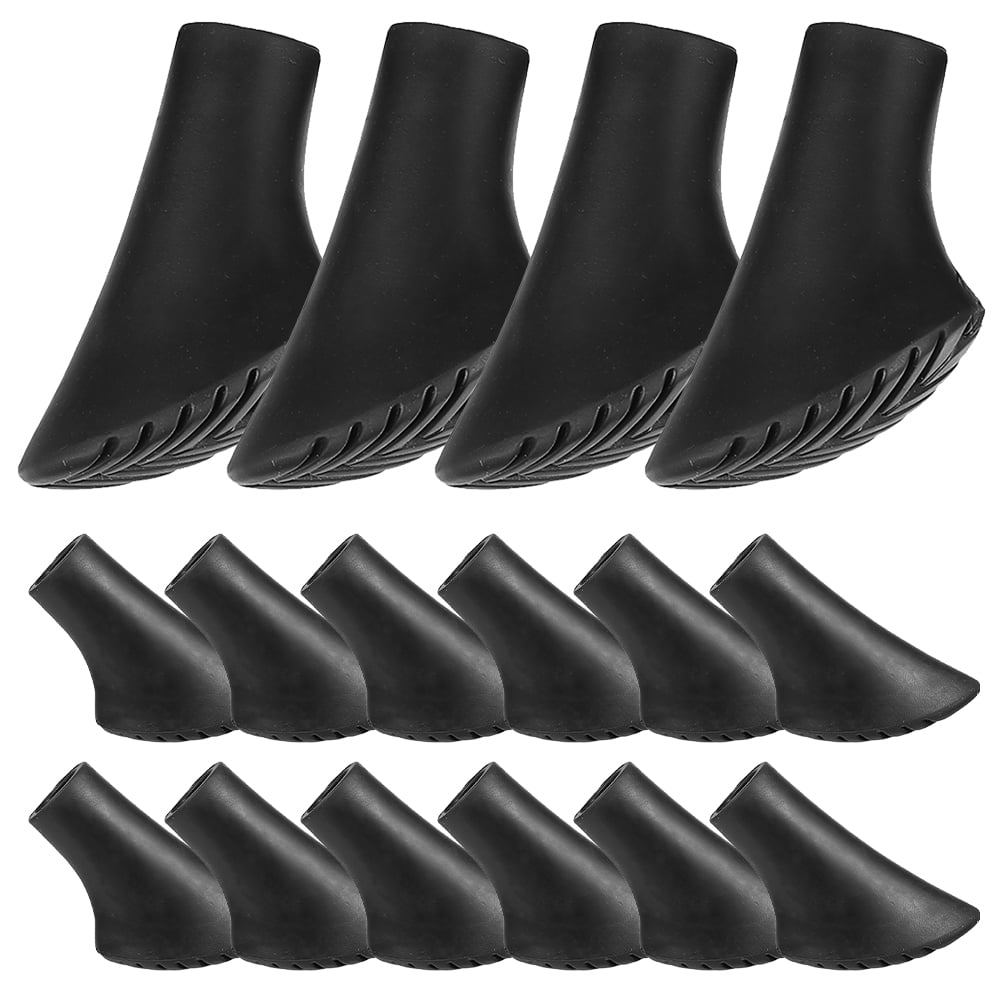 jojofuny 20Pcs Black Pvc Trekking Pole Tips NonSkid Hiking Pole ...