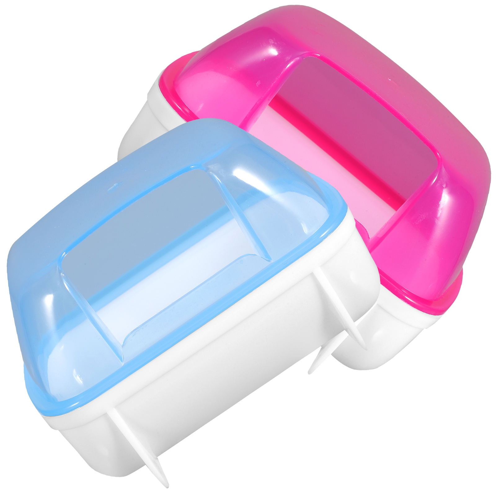 jojofuny 2Pack Blue Plastic Sand Bath Room for Pet Chinchilla and ...