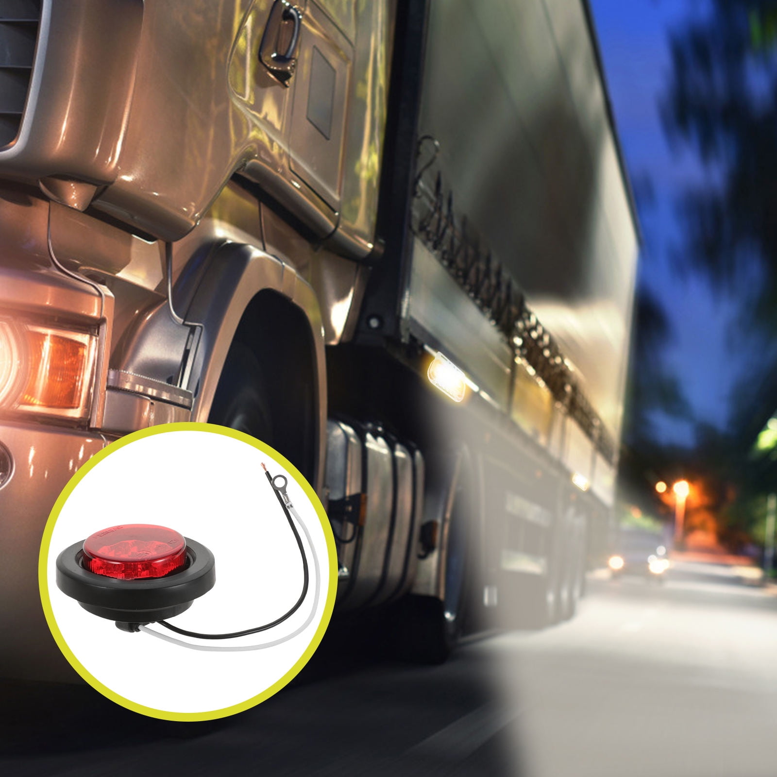 jojofuny 2Pcs Car Rear Brake Light Abs Material Round Shape For All ...