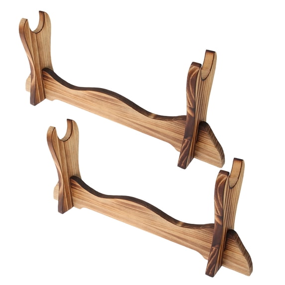 jojofuny 2Pcs Coffee Wood Household Sword Rack Elegant Storage for ...