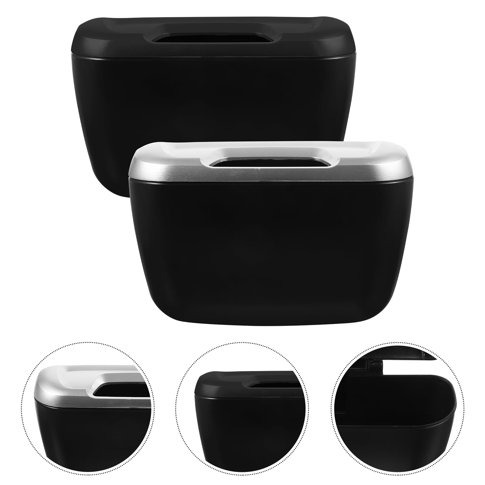 jojofuny 2Pcs Garbage Can for Car with Compact and Rectangular Design ...