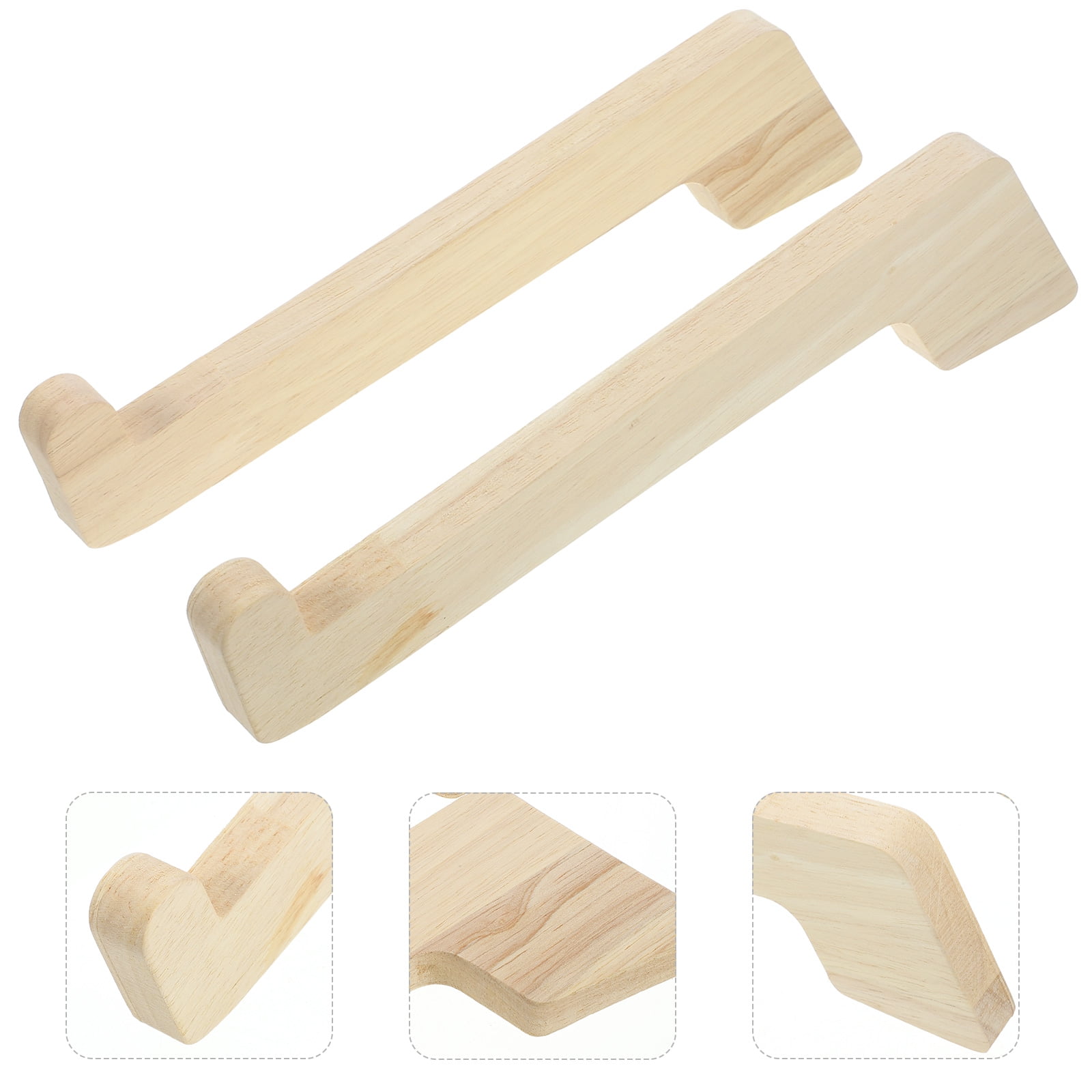 jojofuny 2Pcs Laptop Stand Bracket Wooden Design for Desks in Khaki ...