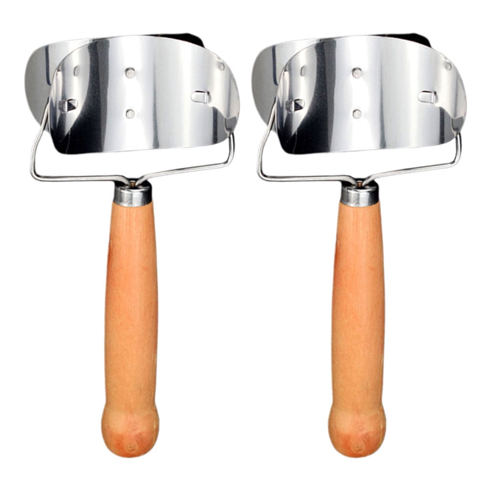 jojofuny 2Set Dumpling Making Tool Round Stainless Steel Wood For ...