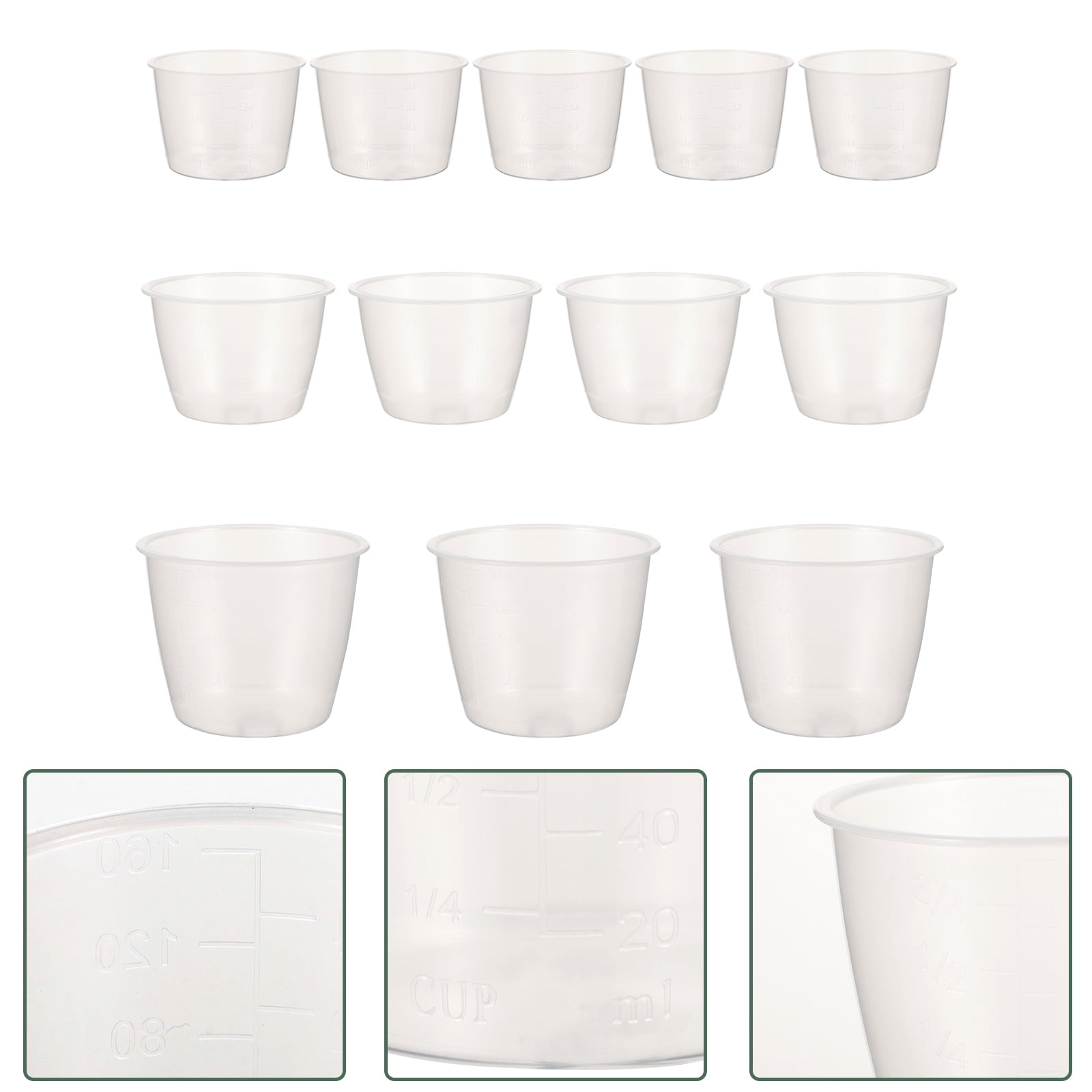 jojofuny 30Pcs Plastic Measuring Cup Transparent for Easy Cleaning in ...