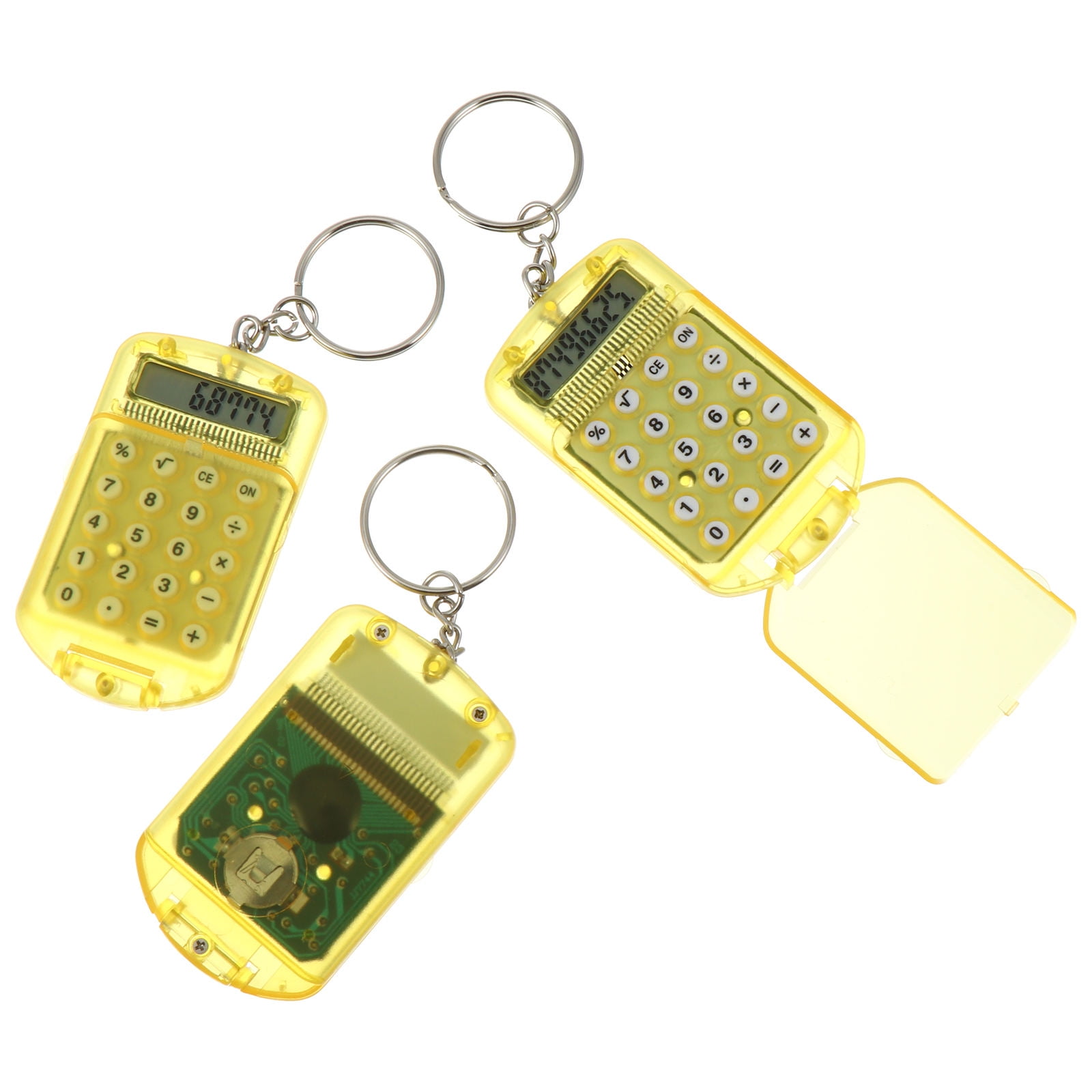 jojofuny 3Pack Rectangular Mini Calculator for Keychain and Office Work ...