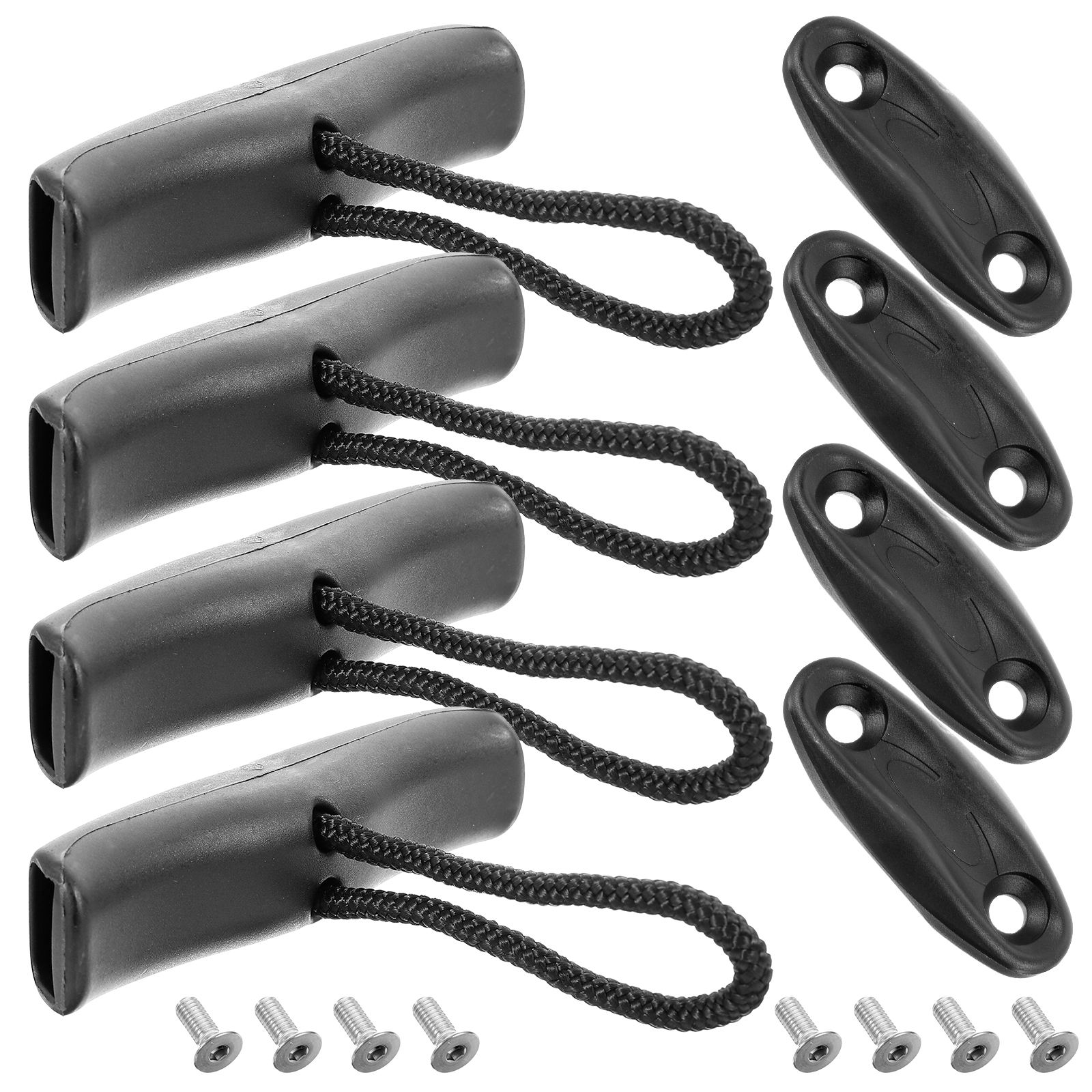 jojofuny 4 Set Black Kayak Pull Handles for Canoe and Boat Accessories ...