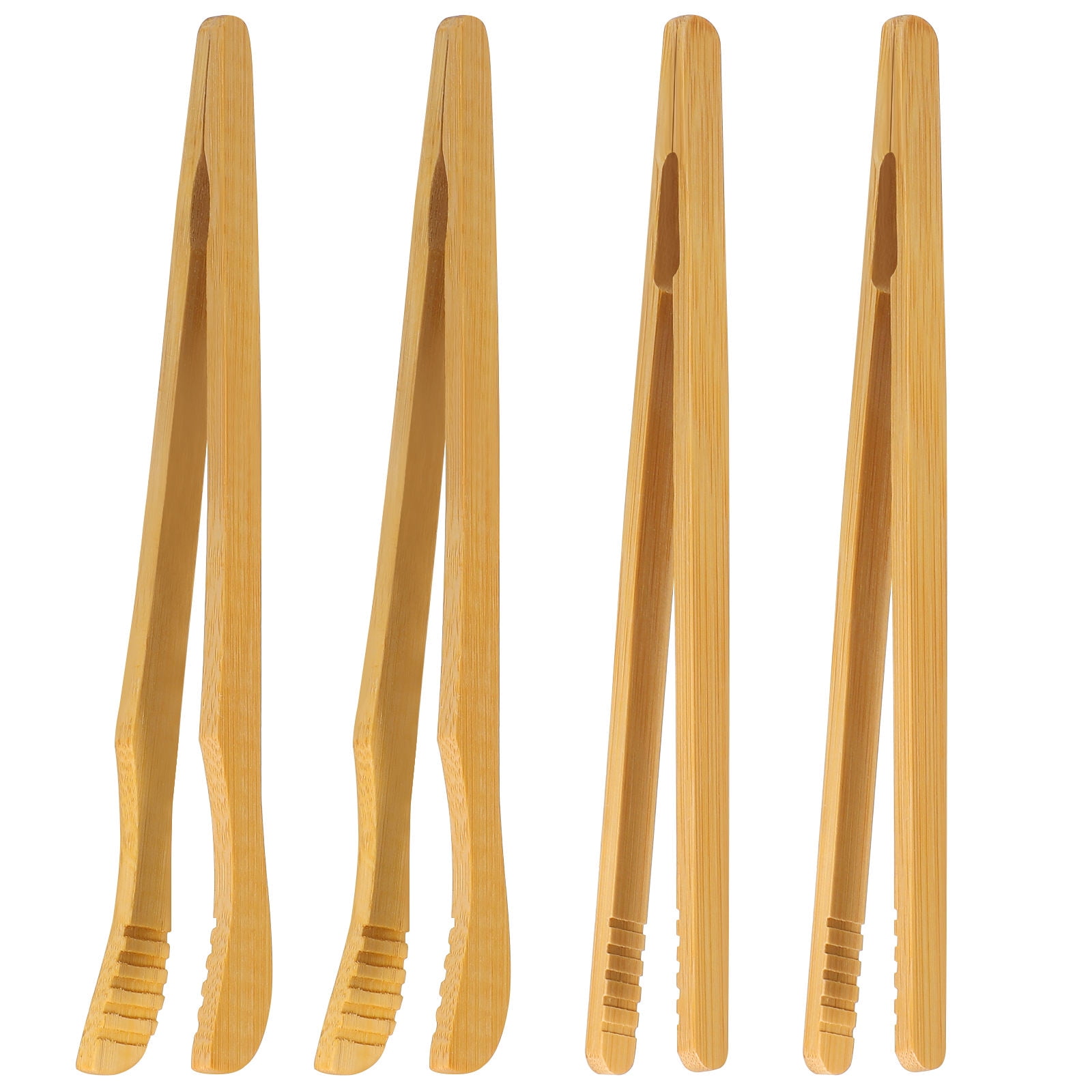 jojofuny 4Pcs Bamboo Tongs for Chinese Tea Tools with Curved Tip and ...