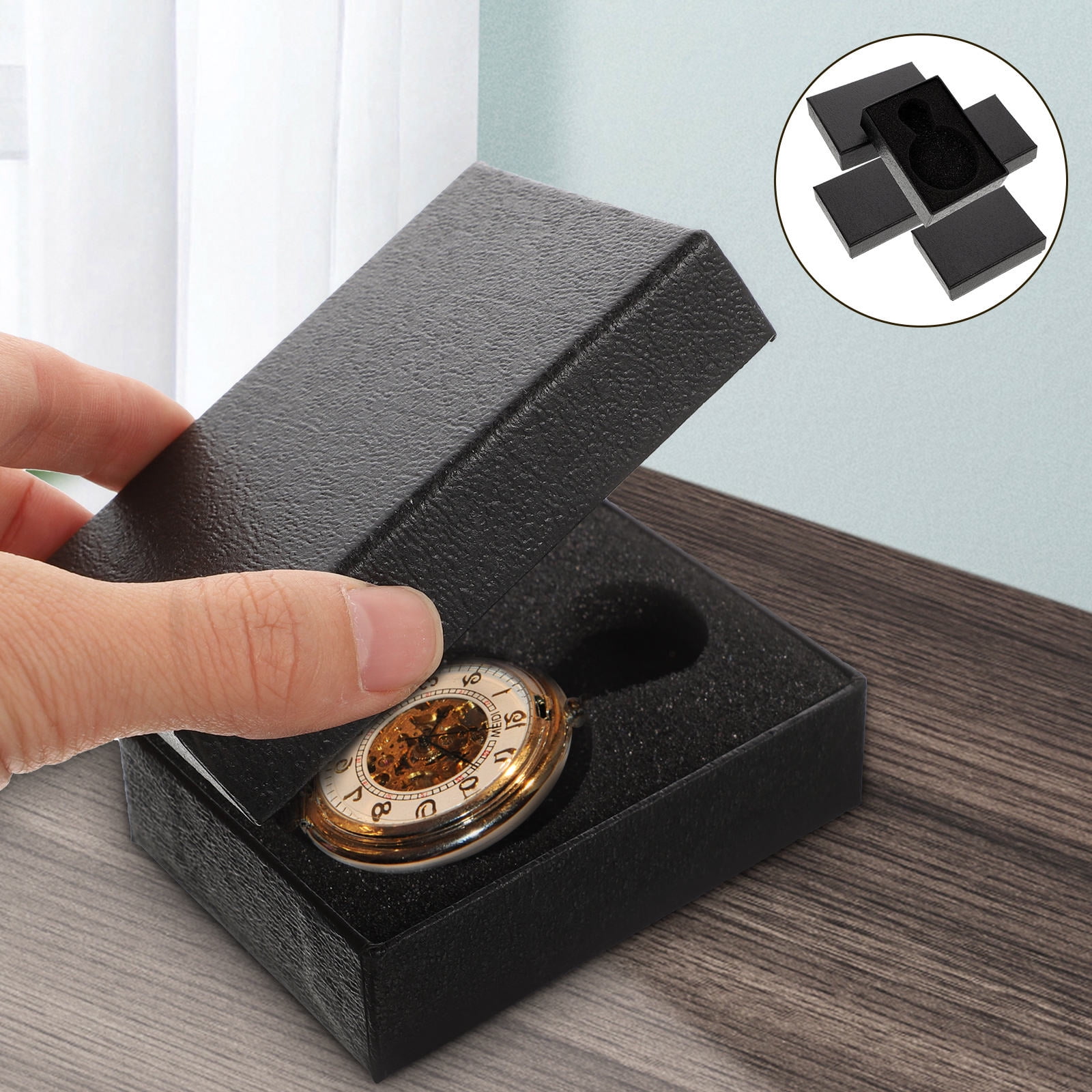 jojofuny 4Pcs Pocket Watch Cases in Rectangular Shape for Shop Display ...
