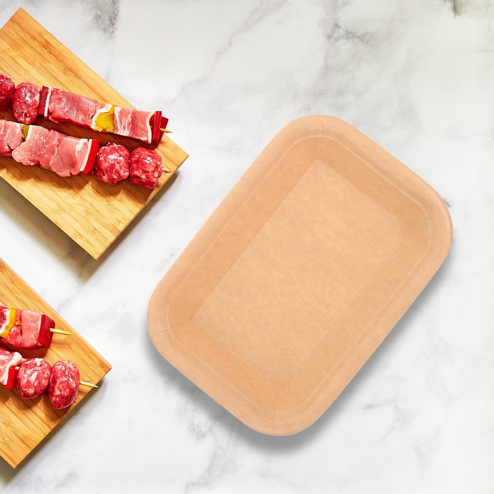 jojofuny 50Pcs Paper Barbecue Tray for Seafood and Crawfish 12.4x5 ...