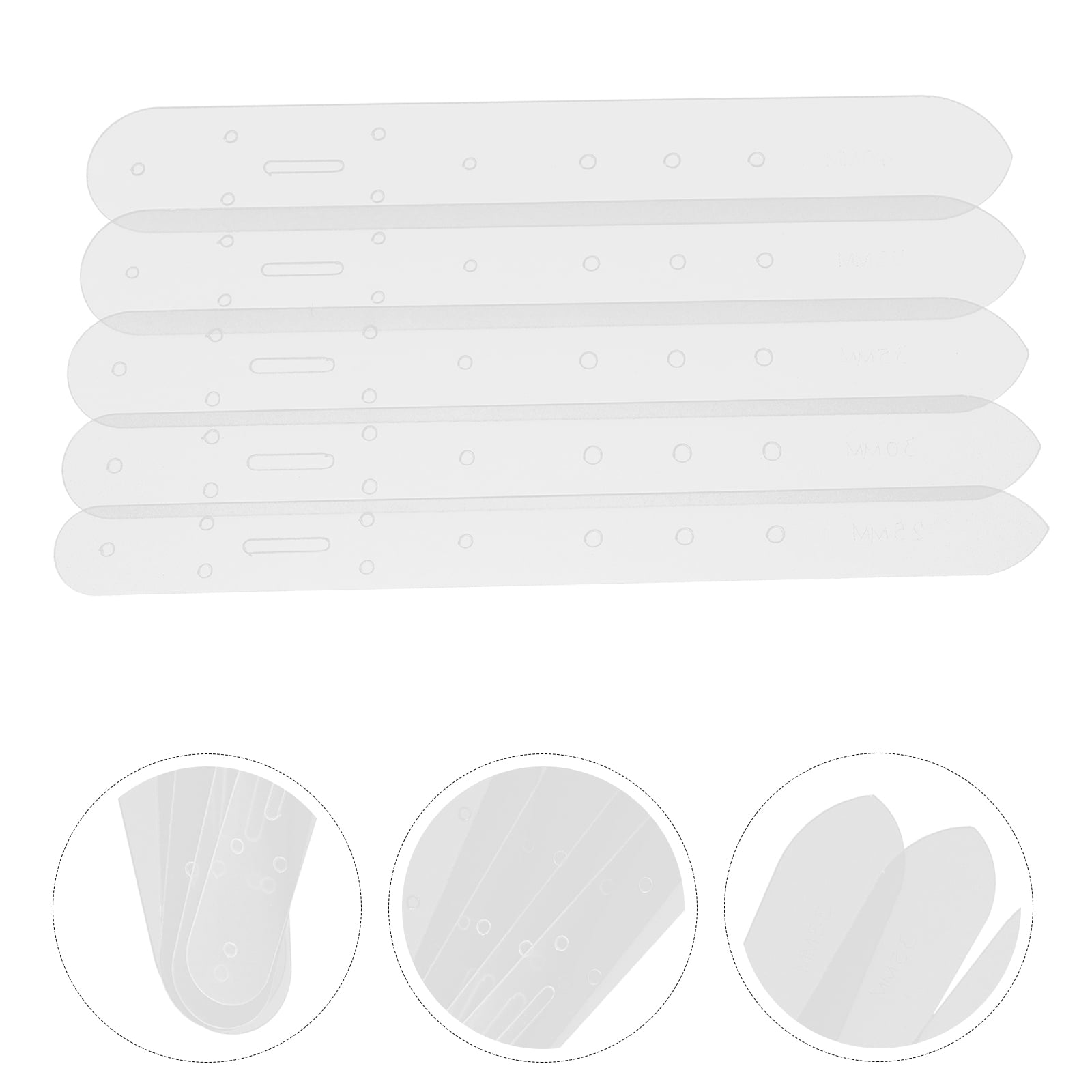 jojofuny 5Pcs Hole Punch Template for Belts Stitching Punch Stencil in ...