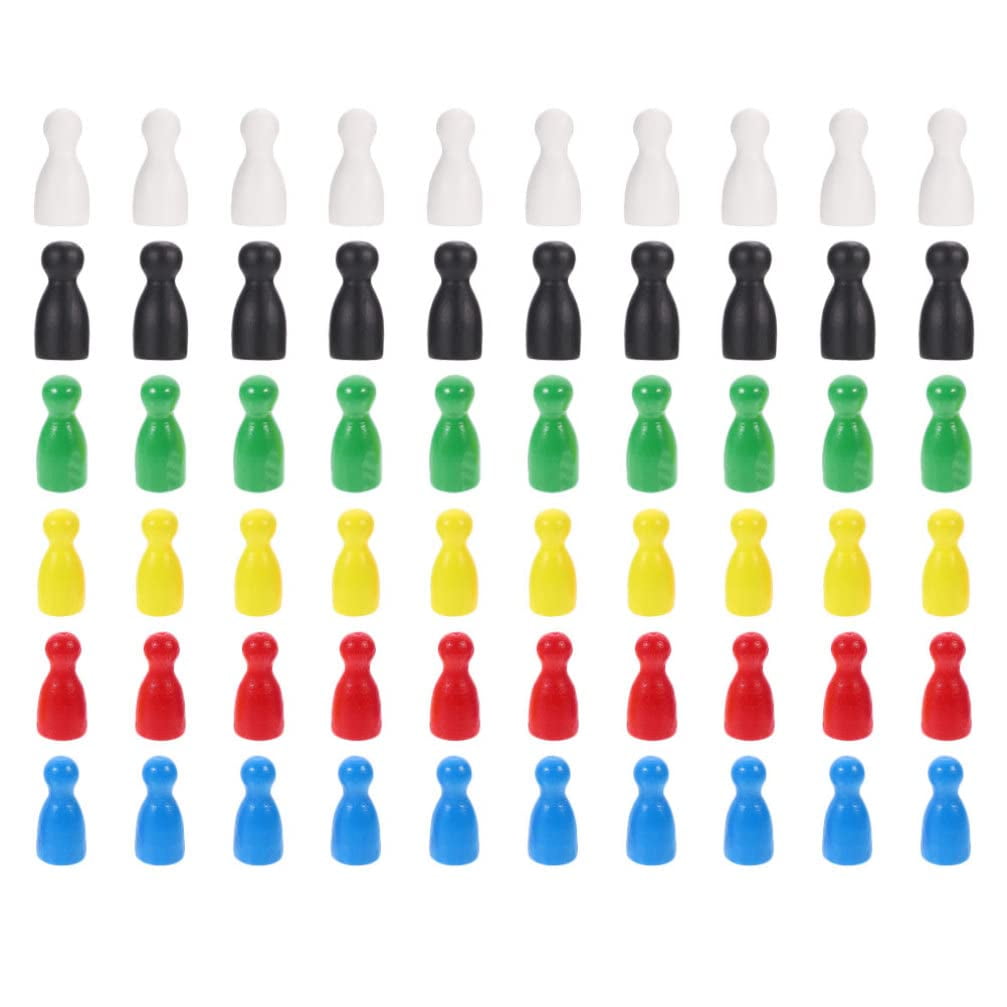 jojofuny 60pcs Wood EC36 Game Piece Color Pawn Chess Pieces Tabletop Game Component Fantasy ...