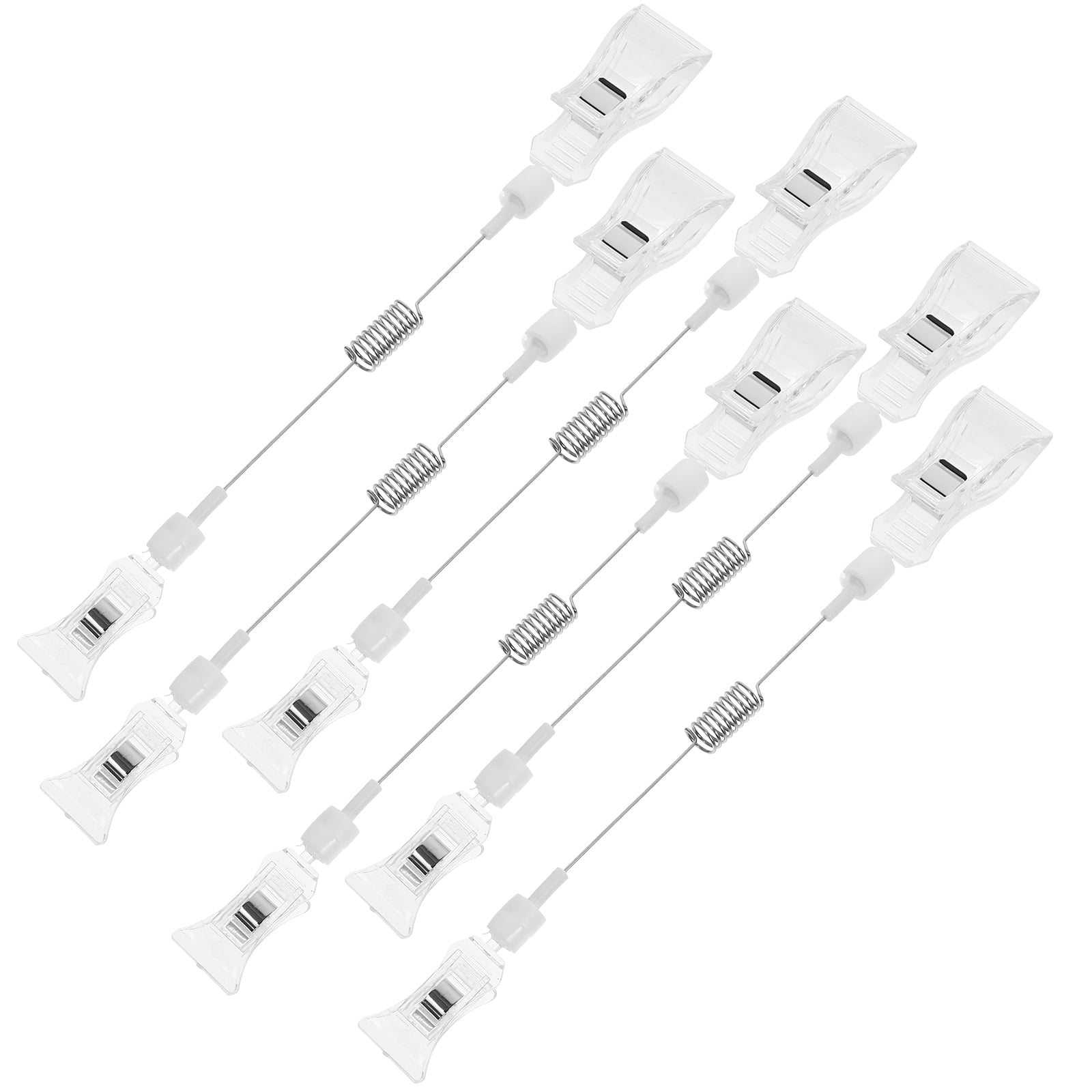 jojofuny 6Pcs Sign Clips for Display in White and Rectangular Shape ...