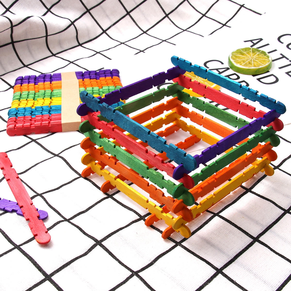 jojofuny DIY Handmade Wooden Building Model Materials 200Pcs Window ...