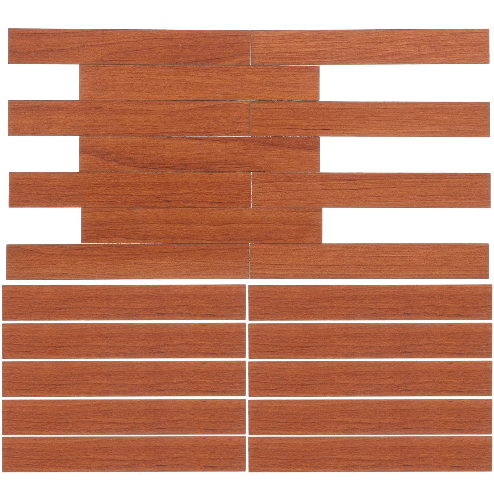 jojofuny Doll House Miniature Floor 40Set Wood Flooring Models ...