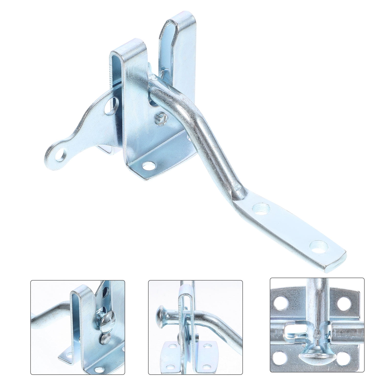 jojofuny Garden Door Lock 1Set Silver Carbon Steel Rectangular for ...