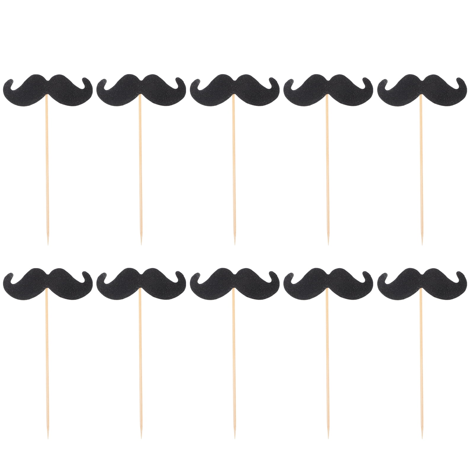 jojofuny Moustache Cake Toppers Cupcake Pick Birthday Party Decor Props ...
