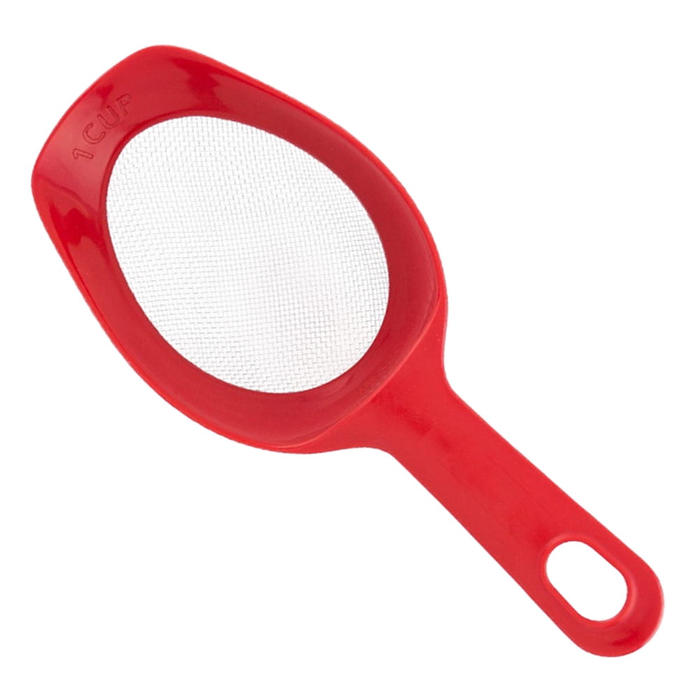 jojofuny Red Stainless Steel Mesh Sifting Strainer 9.04x3.73x1.97 Inch ...