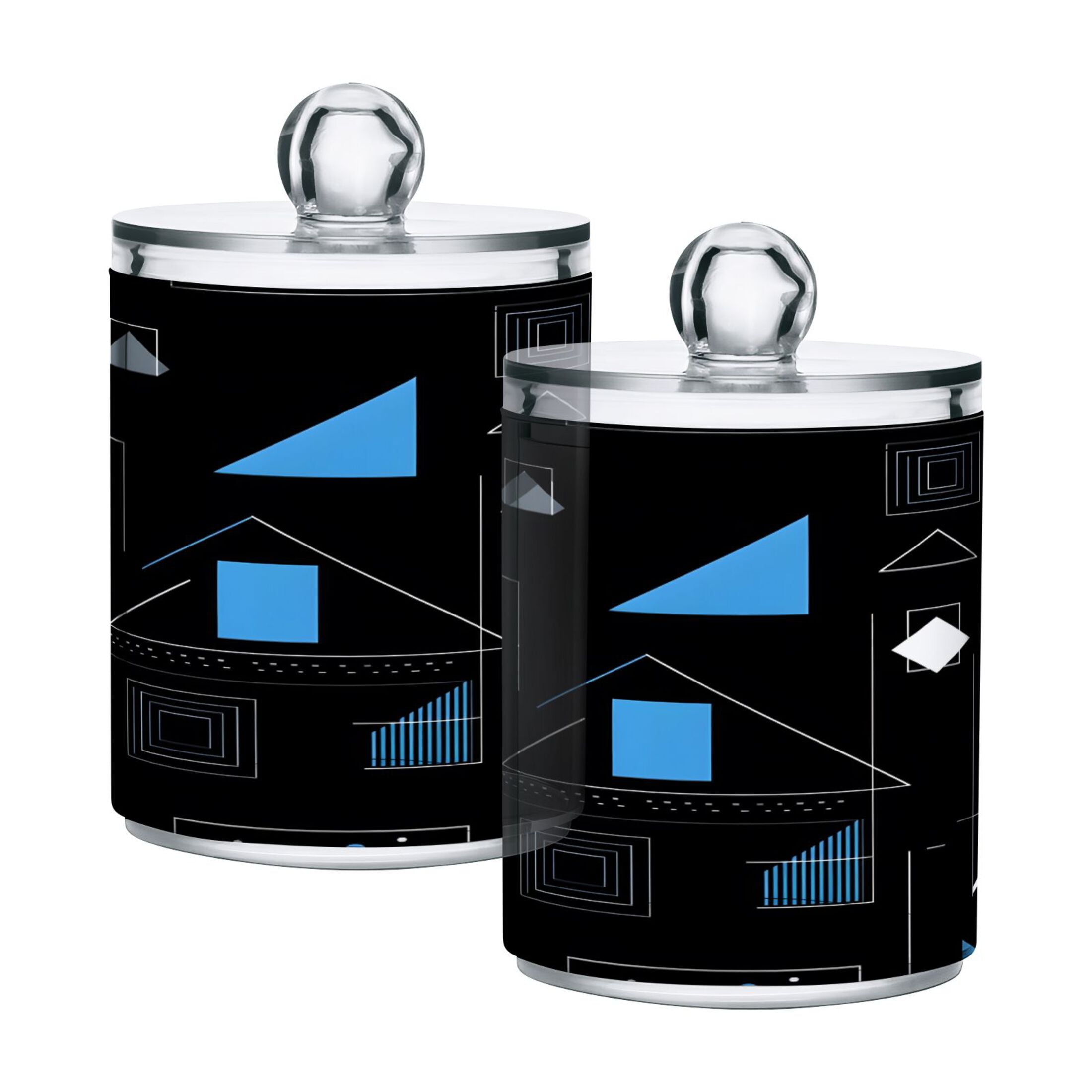 joogoo 2 Pack Qtip Holder Organizer Irregular Triangle Cotton Swabs ...