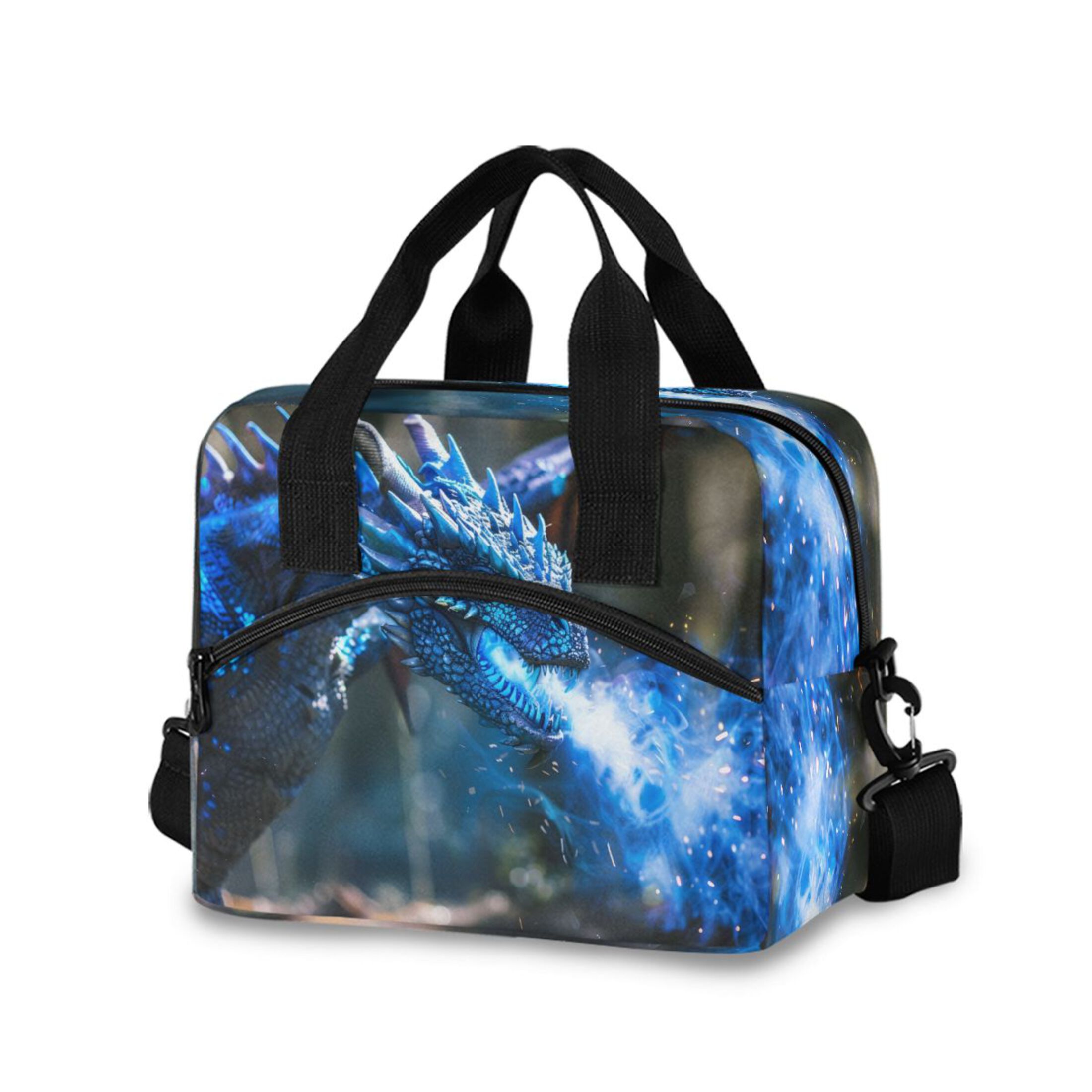 joogoo A Dragon with Flames Insulated Lunch Bags Reusable Cooler Box ...