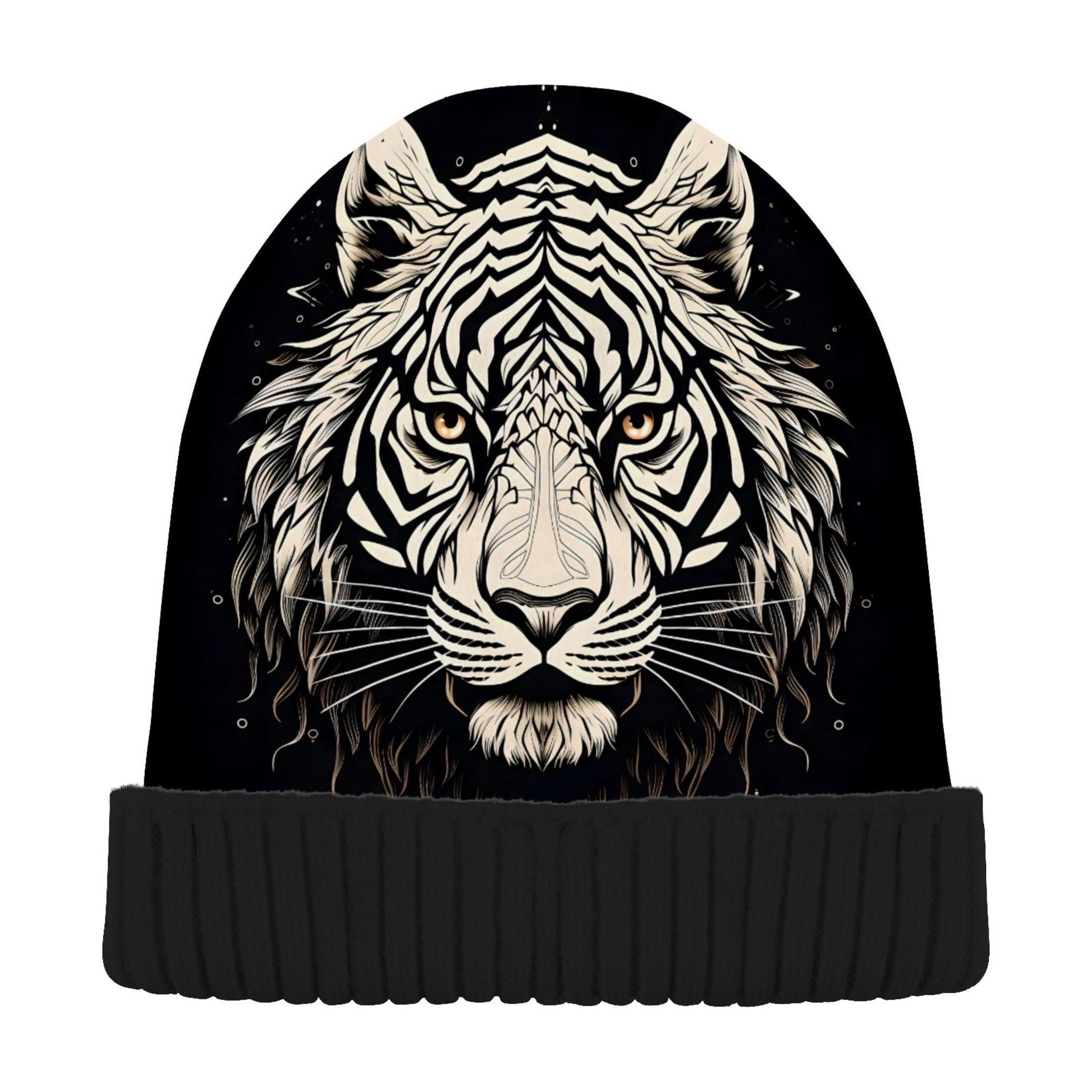 joogoo A Tiger Cool Beanie Hats Men Women Cuffed Skull Cap Winter Warm ...