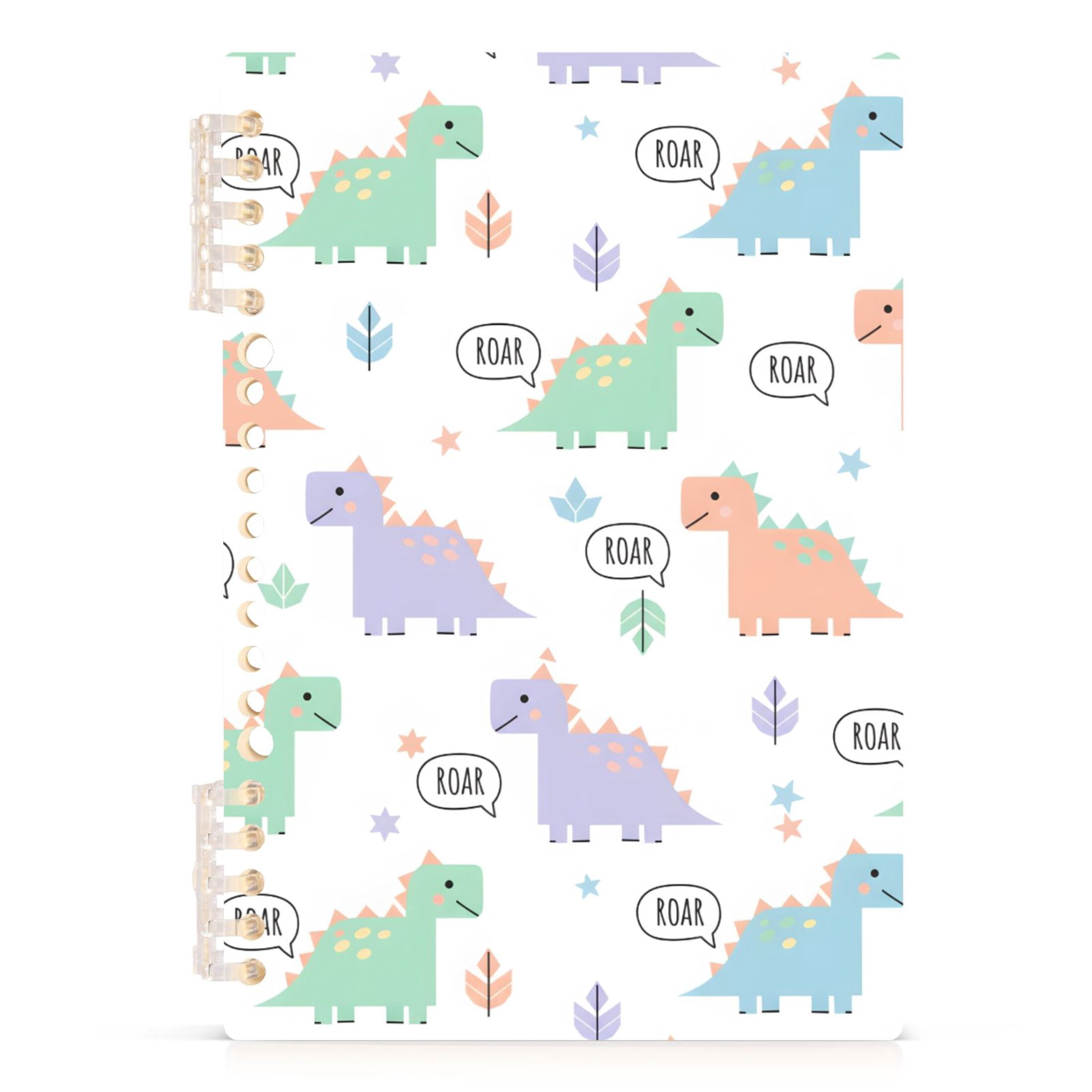 joogoo A5 Spiral Journal Notebook Cartoon Dinosaurs College Ruled ...