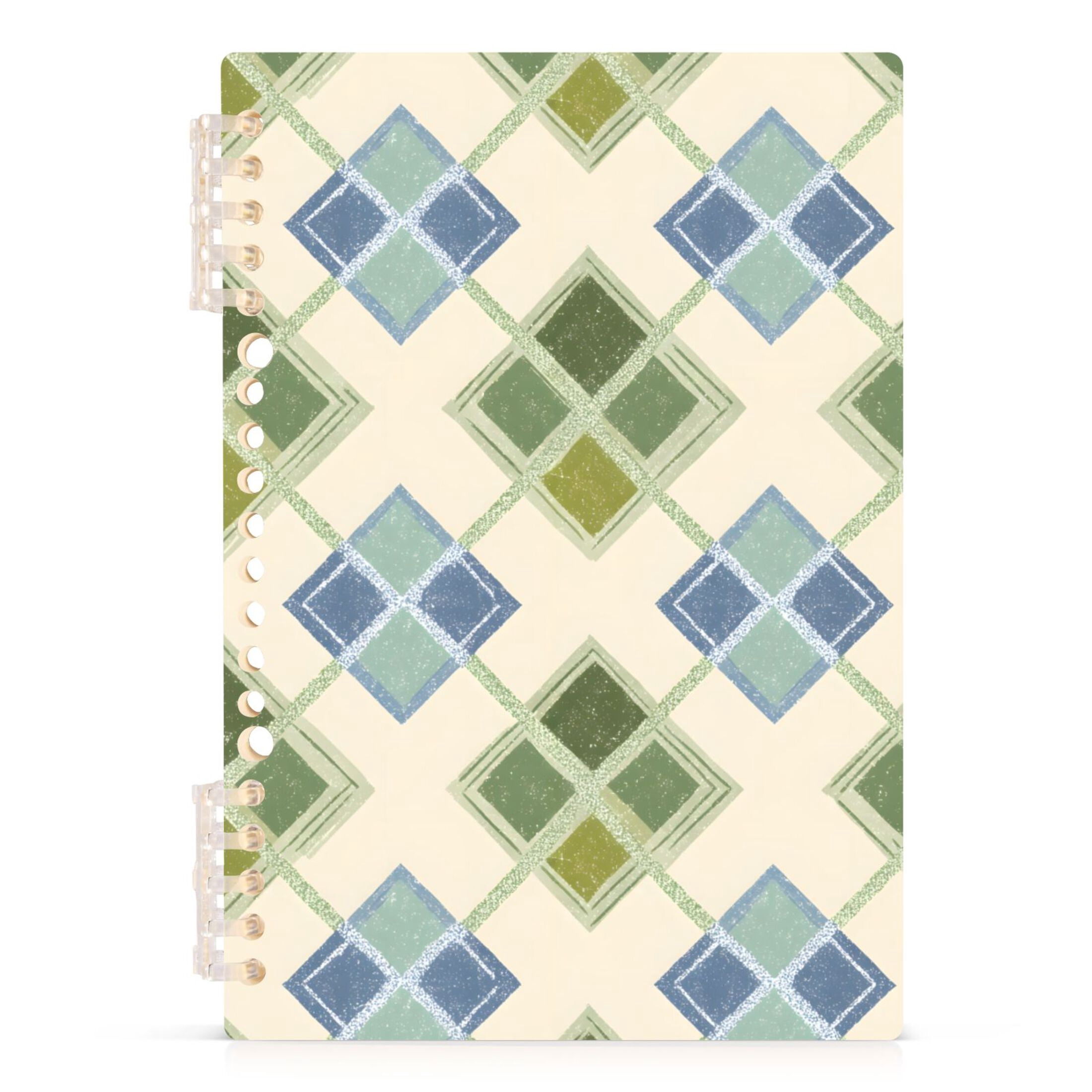 joogoo A5 Spiral Journal Notebook Checkered Retro College Ruled ...