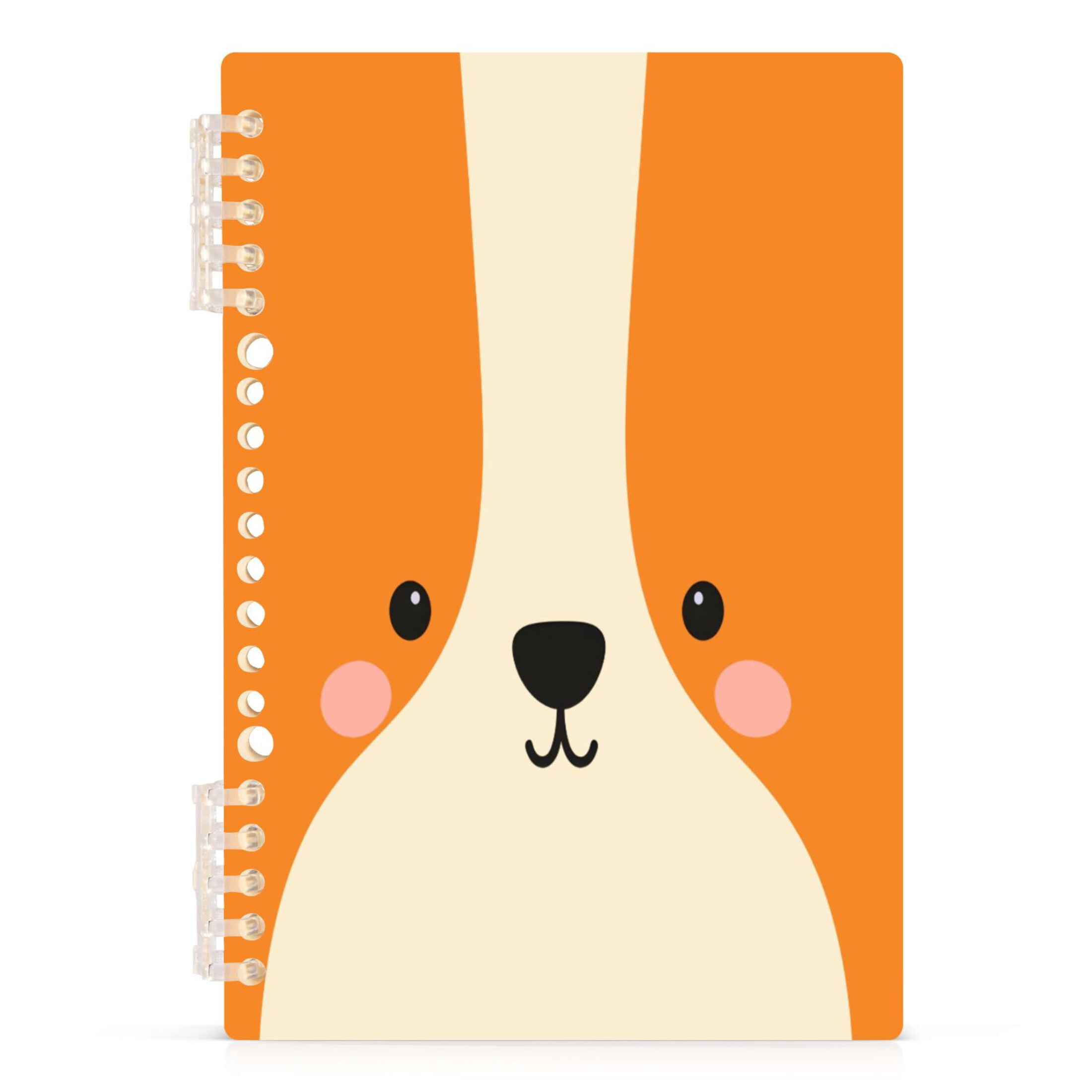 joogoo A5 Spiral Journal Notebook Cute Puppy Face College Ruled ...