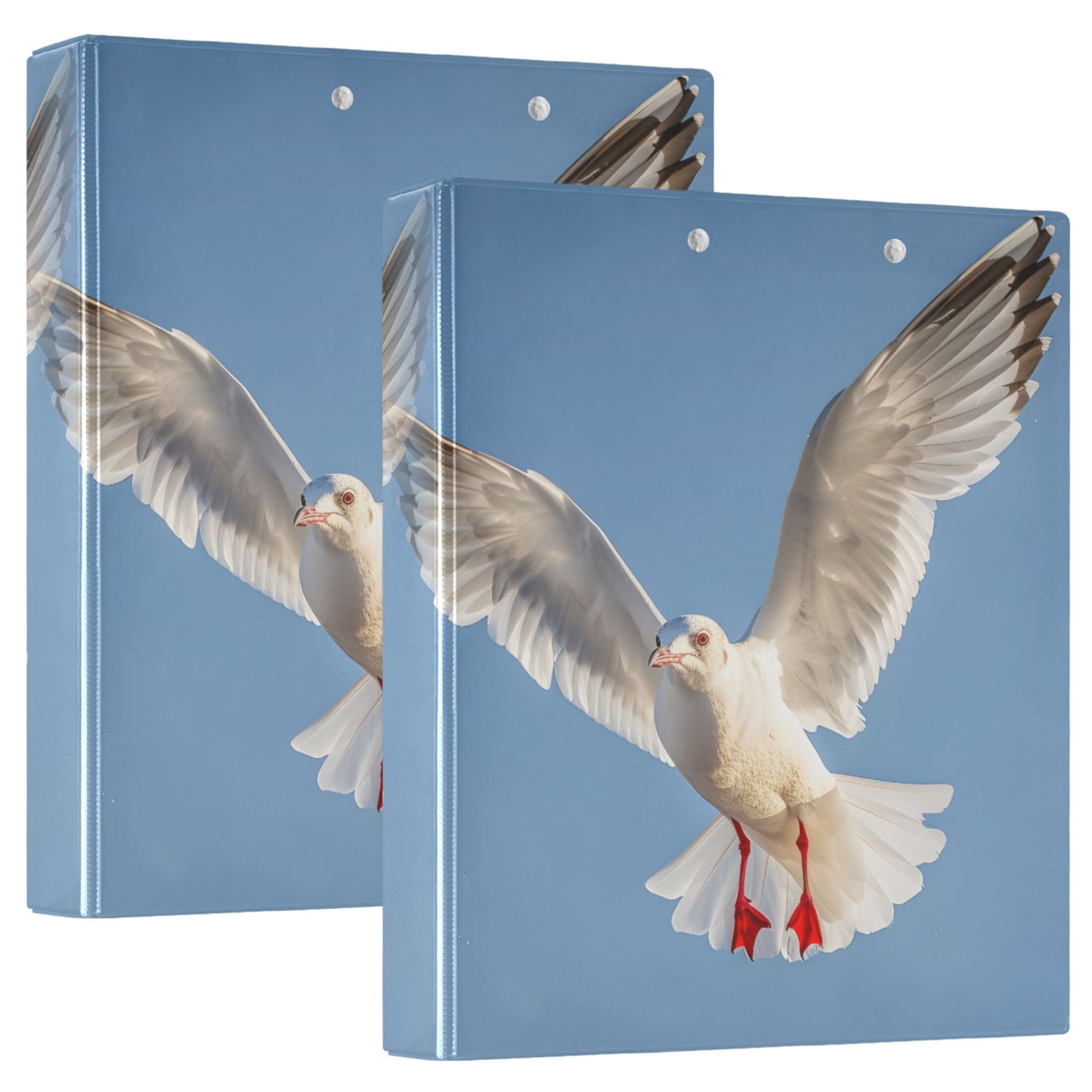 joogoo Art Bird Pigeon Flying Hardcover 3 Ring Binder 1.5" Round Rings ...