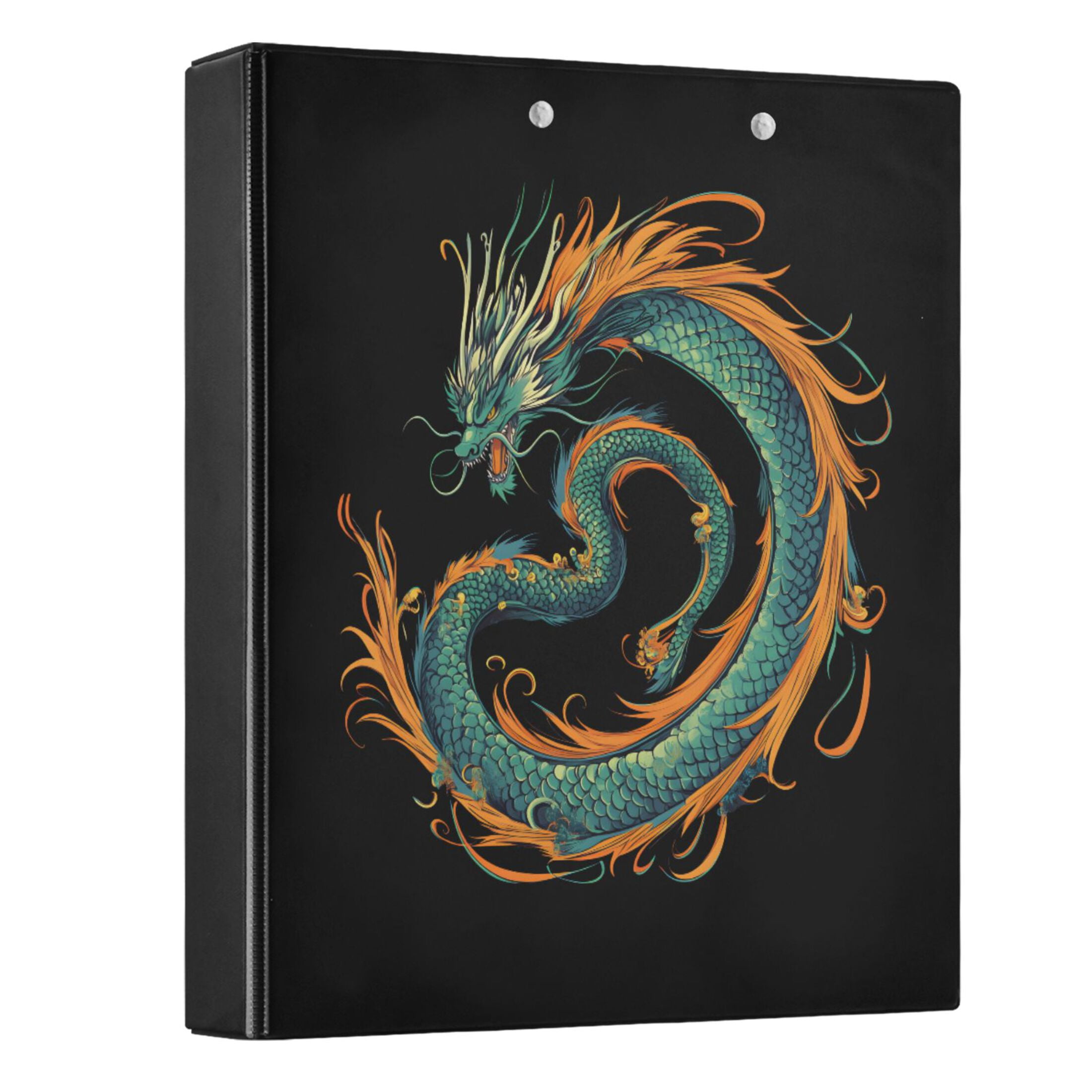 joogoo Art Dragon Hardcover 3 Ring Binder 1.5" Round Rings Interior ...