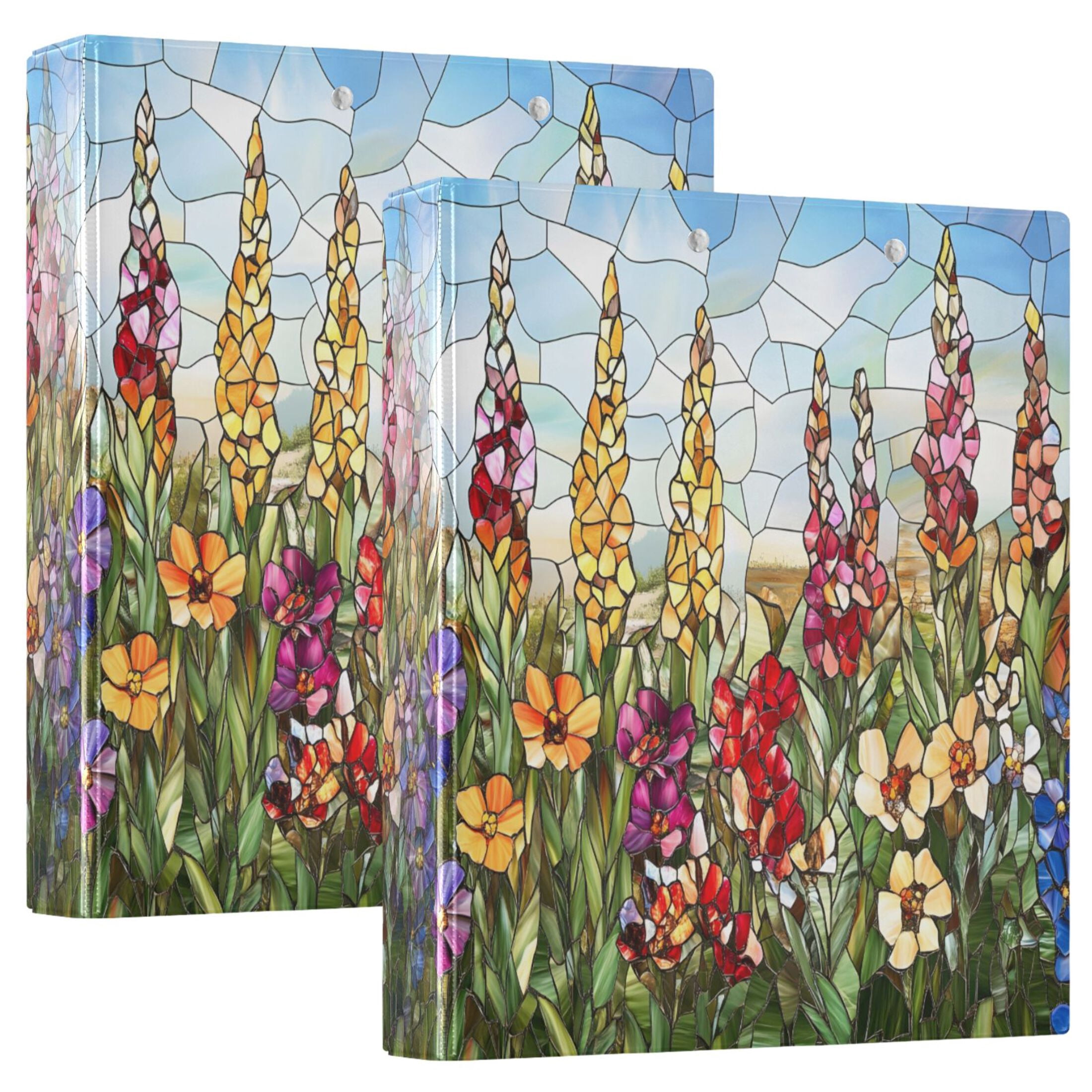 joogoo Art Marble Flowers Hardcover 3 Ring Binder 1.5" Round Rings ...