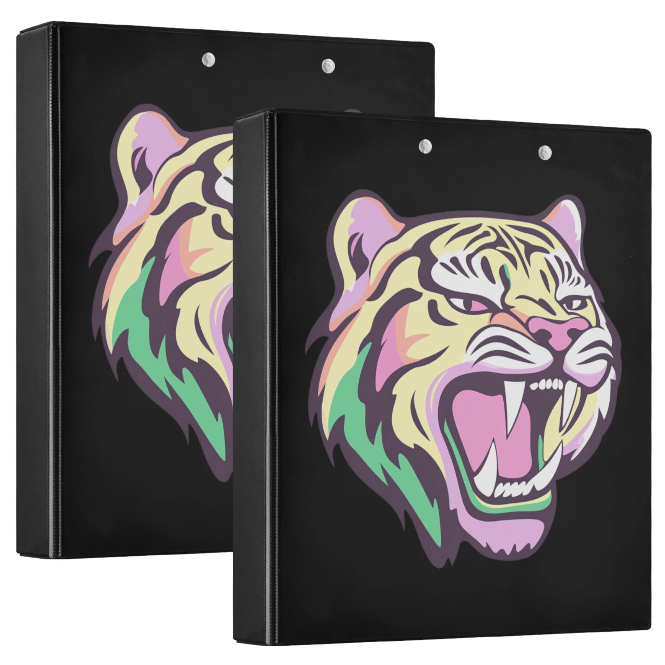 joogoo Art Tiger Hardcover 3 Ring Binder 1.5" Round Rings Interior ...