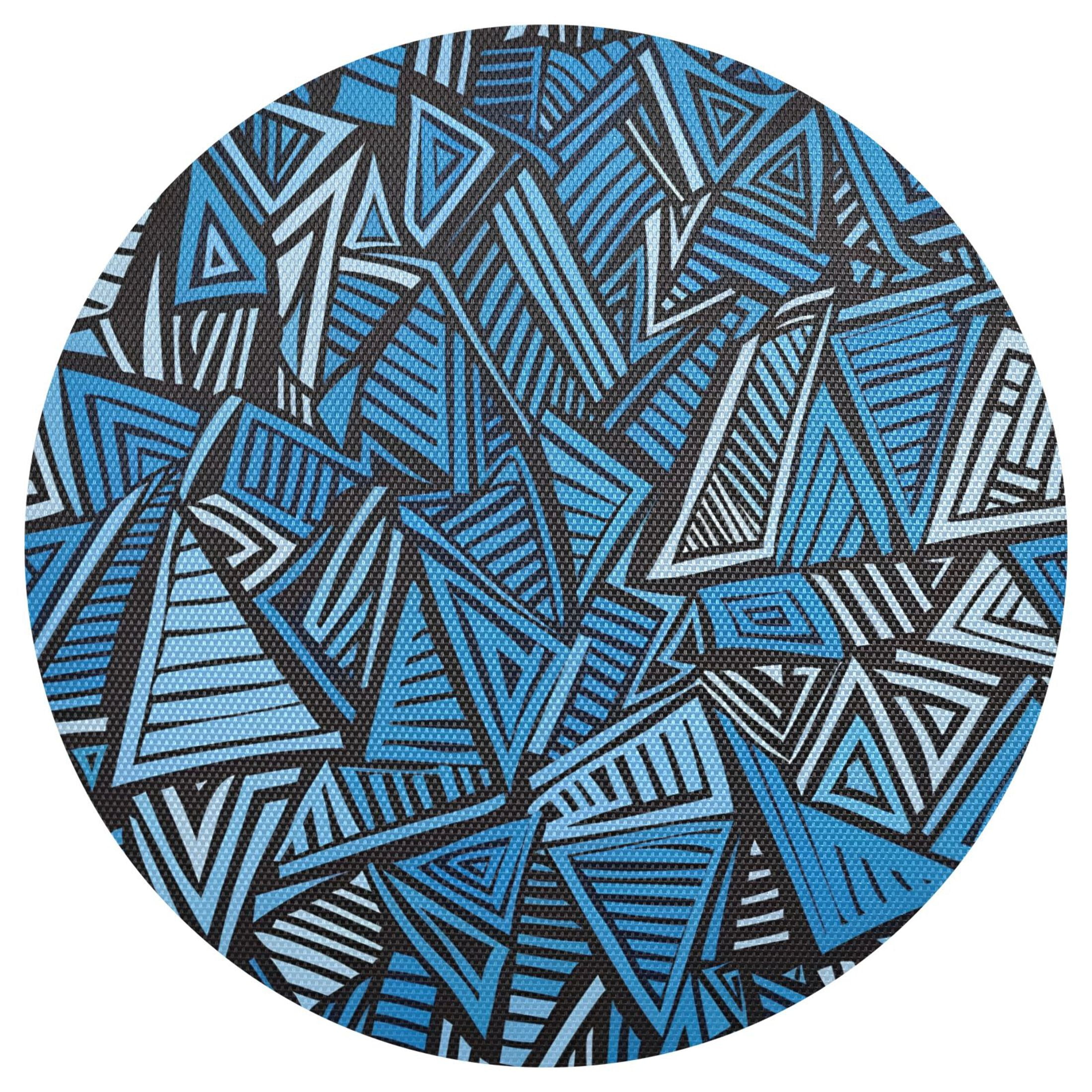joogoo Artistic Triangle Geometrical Round Plate Mats for Dining Table ...