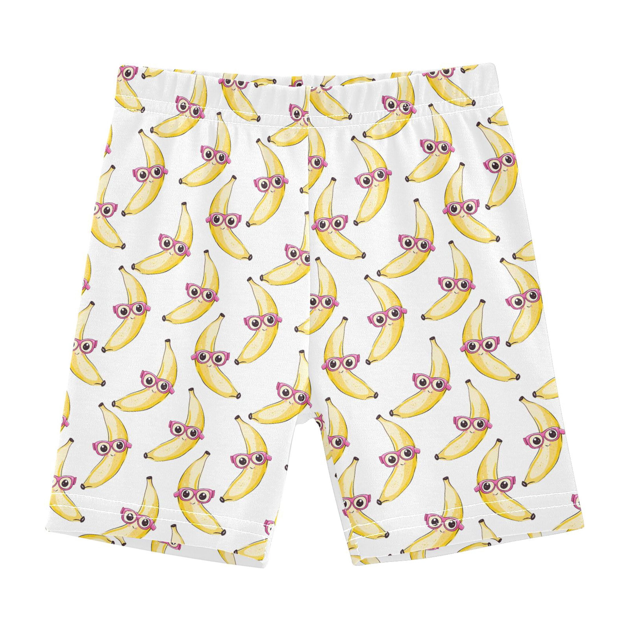 joogoo Bananas with Glasses Girls Lined Shorts Bike Dance Bottoms 5T ...